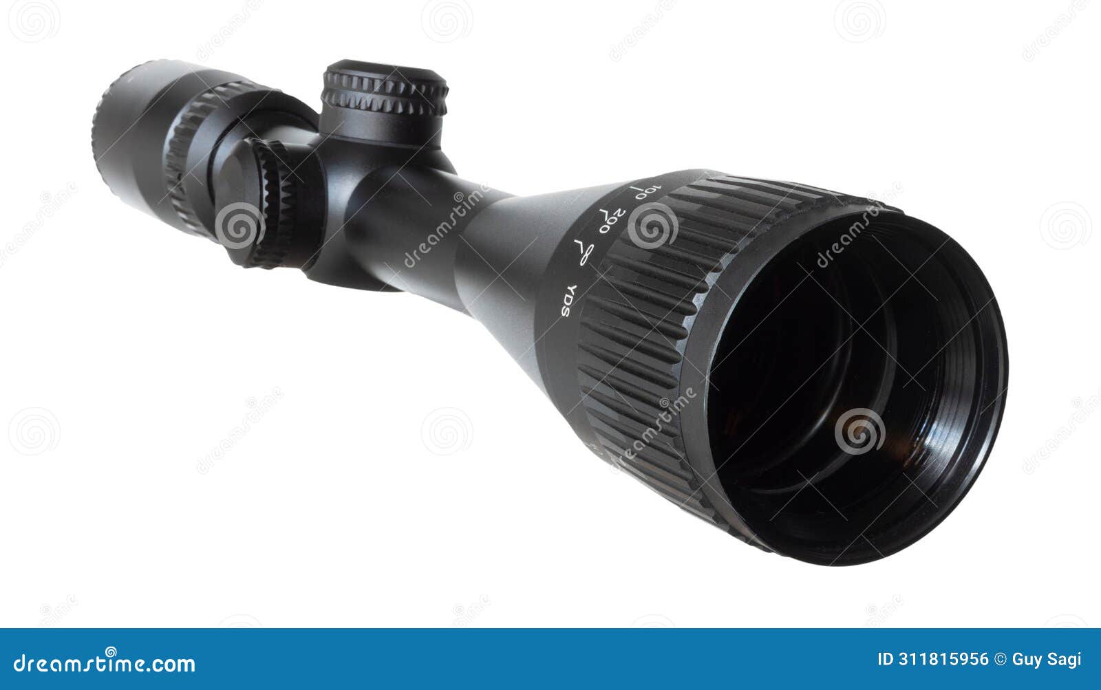 High powered rifle scope stock photo. Image of sight - 311815956