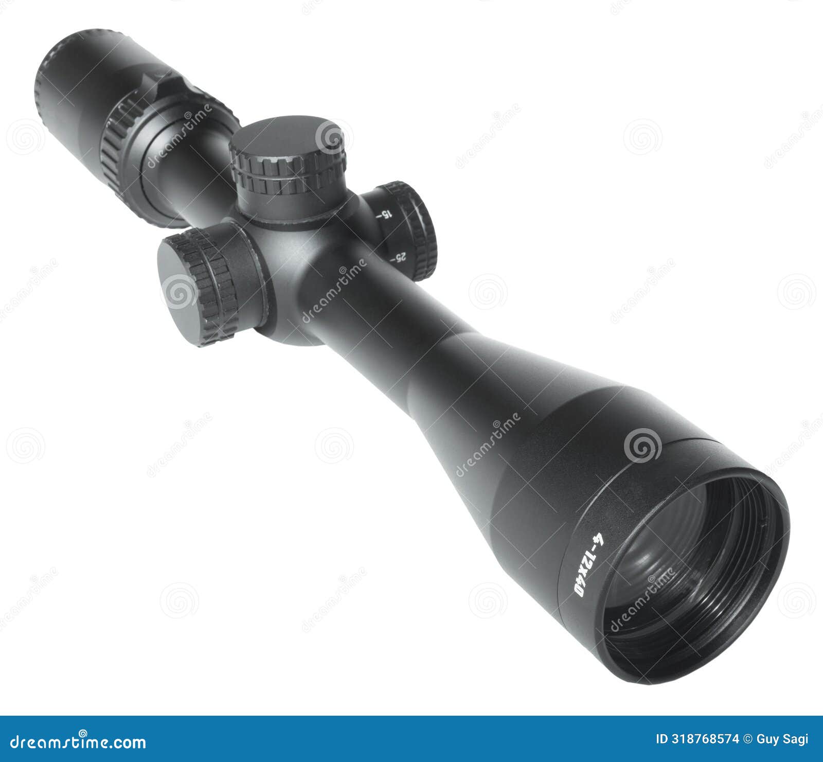 Quartering View of a High Powered Rifle Scope Stock Photo - Image of ...