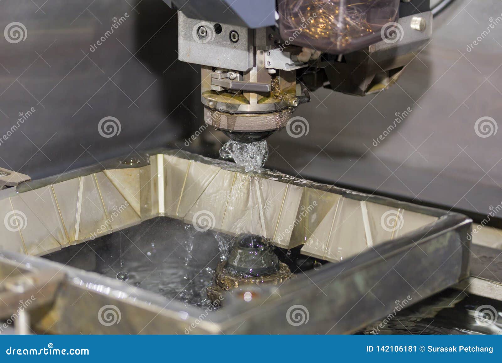 High Precision Cnc Wire Cut Machine at Workshop Stock Image - Image of ...