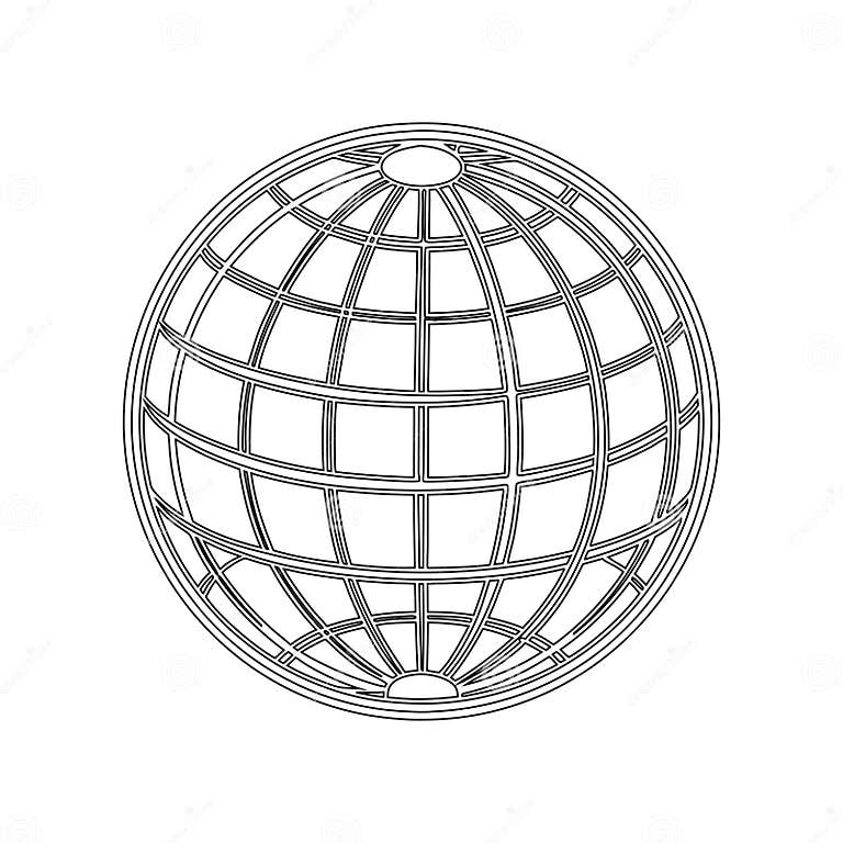 High-Precision Globe Vector for Accurate Geographic Mapping. Stock ...