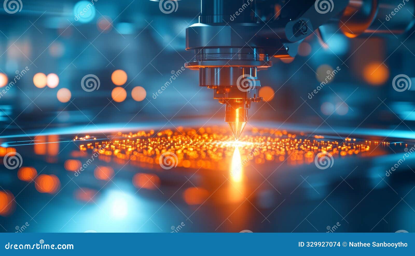 High-Precision Laser Cutting Machine in Action Stock Illustration ...