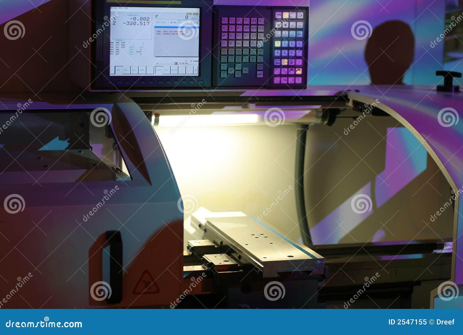 High precision lathe stock image. Image of monitor, machinery - 2547155