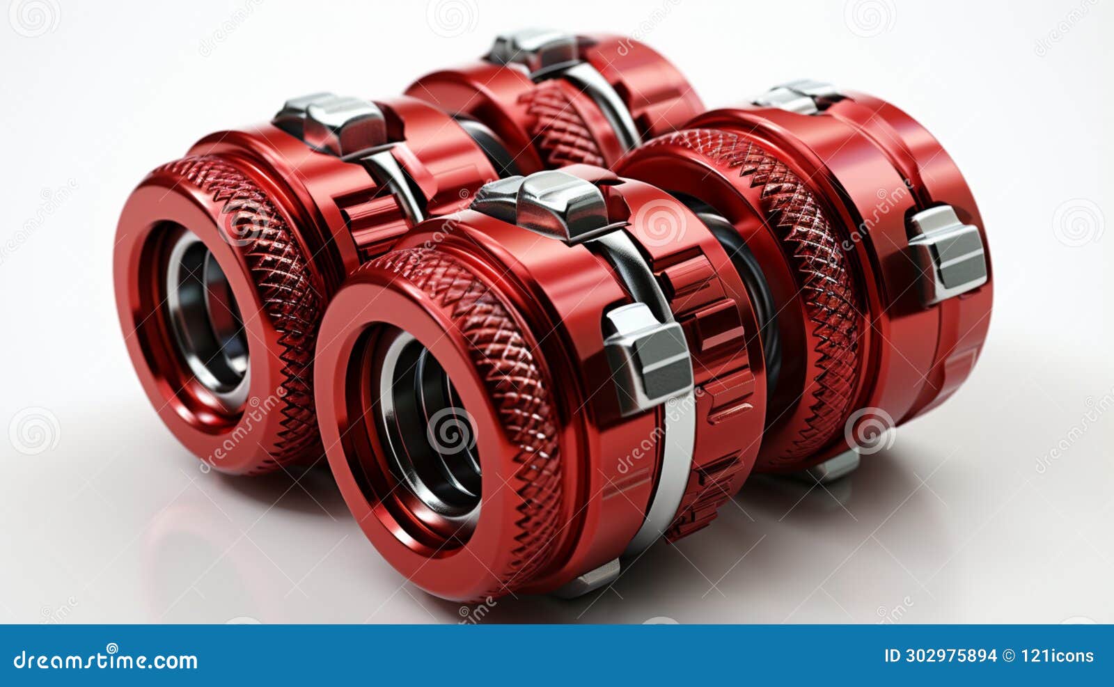 High Pressure Couplings on White Background Stock Illustration ...