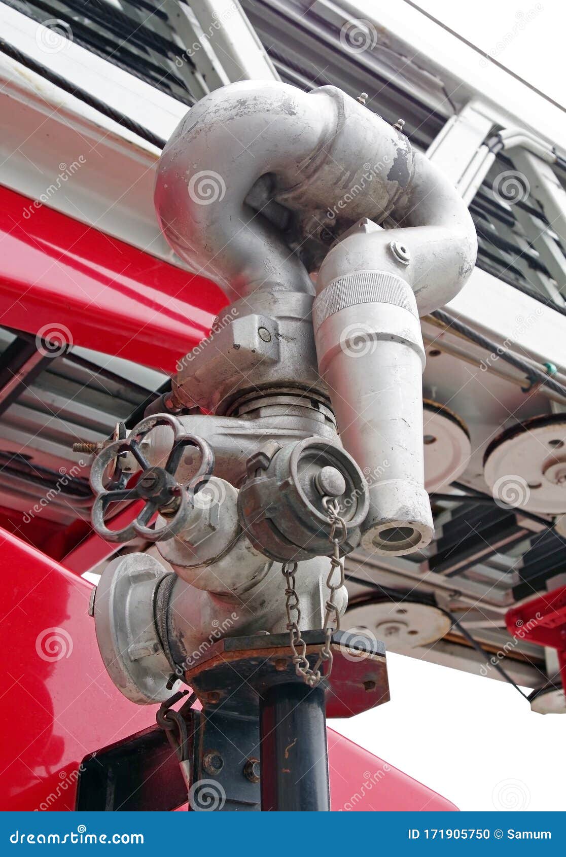 High Pressure Fire Hydrant with Quick Connecting Locks Stock Photo ...