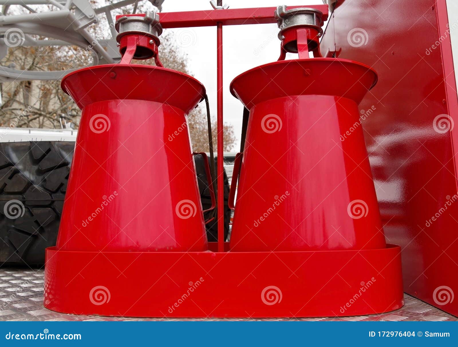 High Pressure Fire Hydrant with Quick Connecting Locks Stock Photo ...