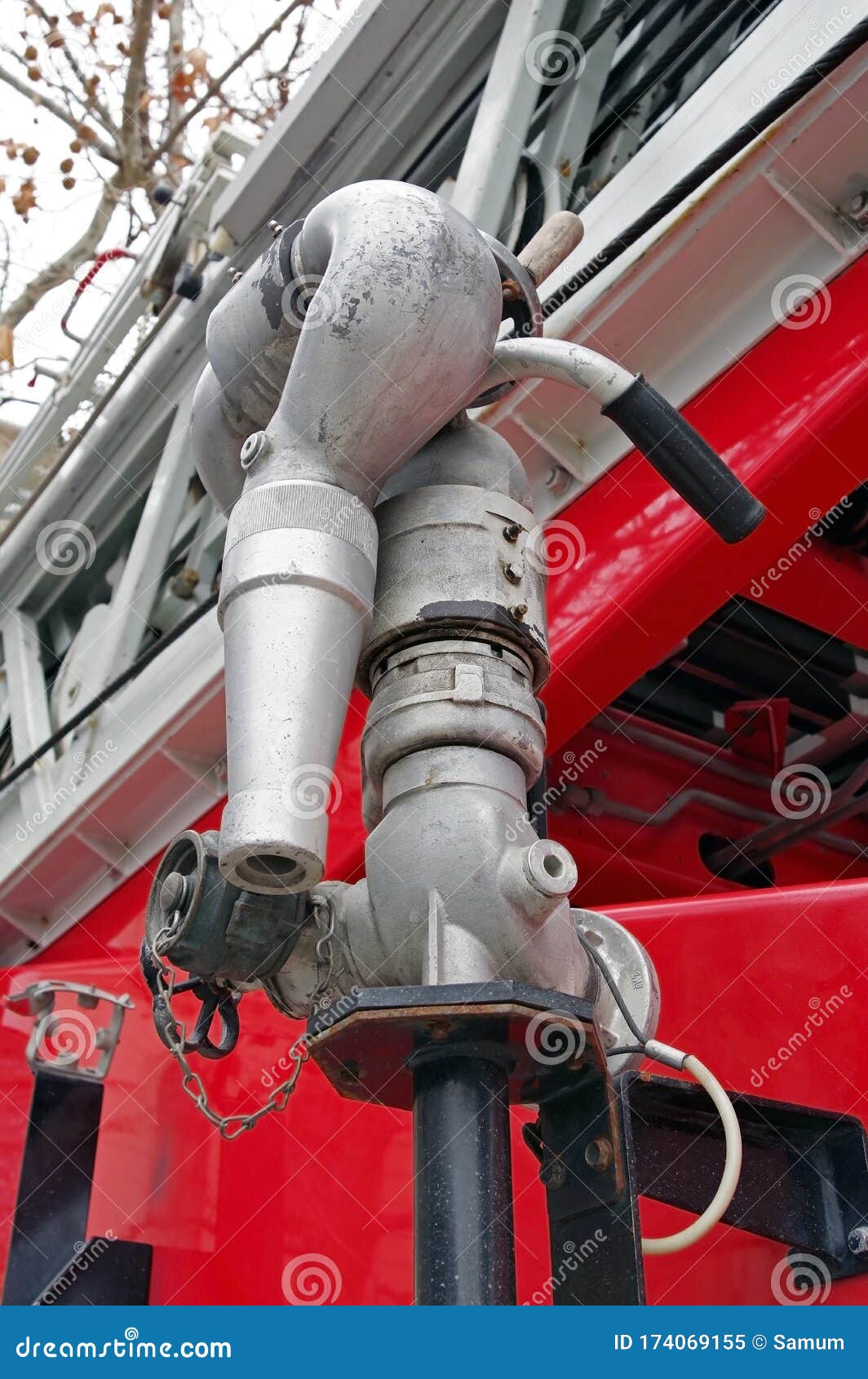 High Pressure Fire Hydrant with Quick Connecting Locks Stock Image ...