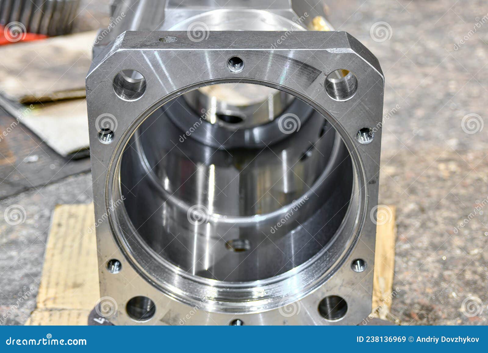 High Pressure Plunger Pump Casing with Ground Inner Surface Stock Image ...