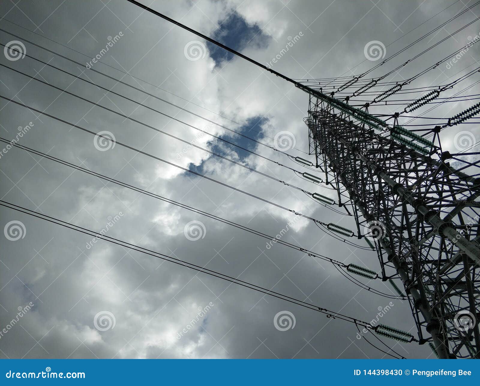 High Pressure Tower after Rain Stock Photo - Image of lookingup ...