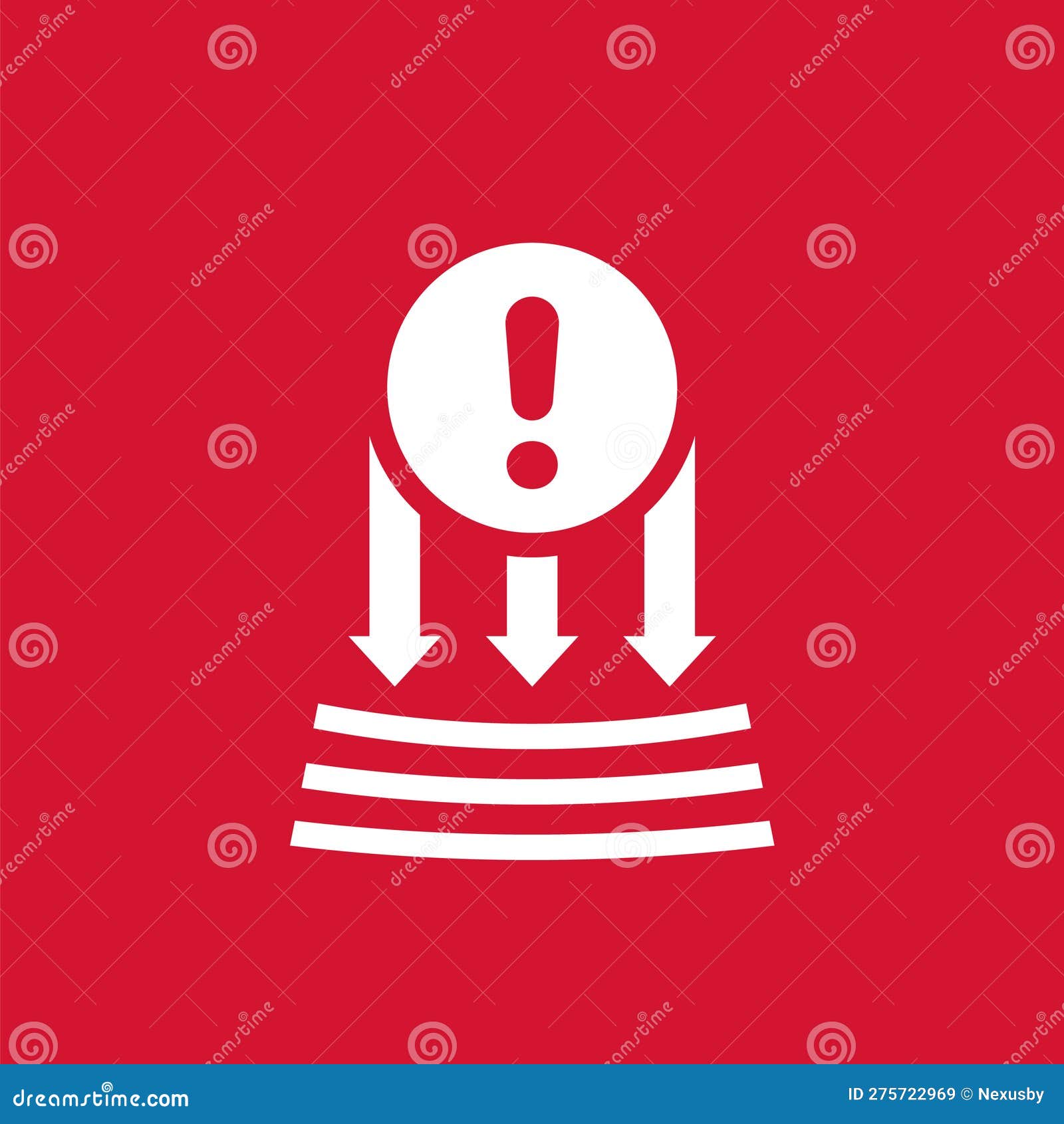 High Pressure Warning Icon, Vector Sign Stock Vector - Illustration of ...