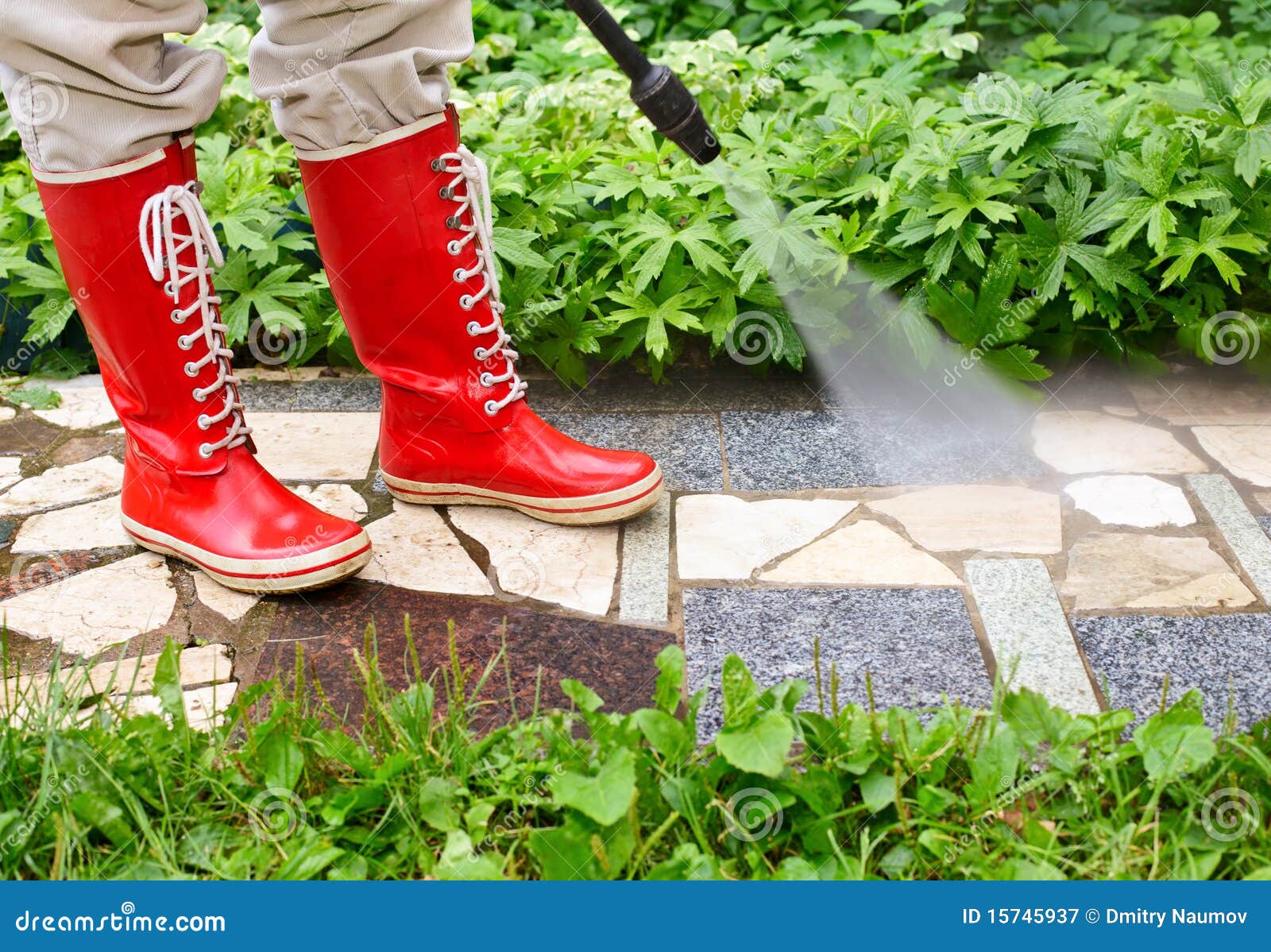 High pressure washing stock image. Image of cleanup, alley - 15745937
