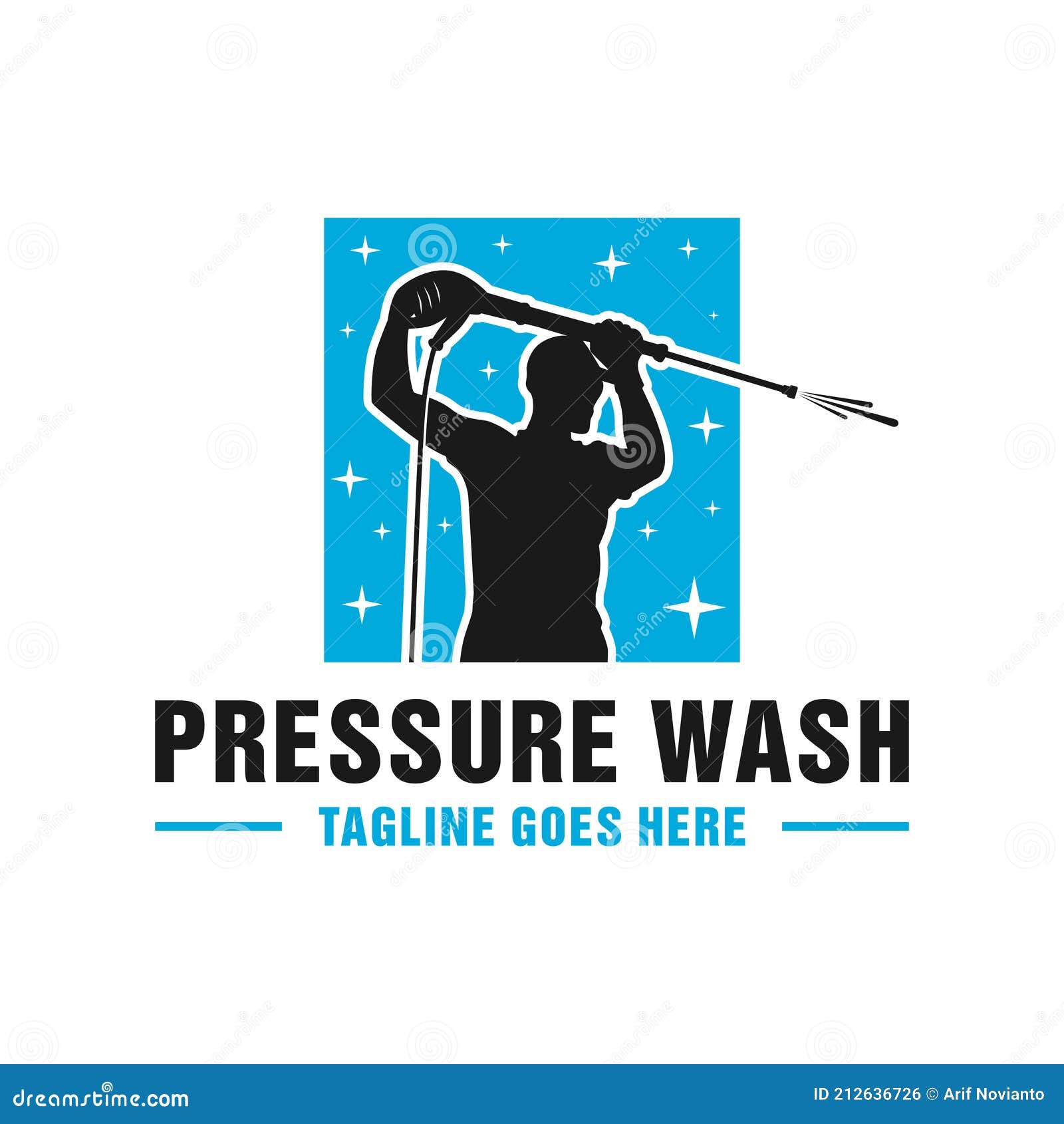 High Pressure Washing Pipe Logo Stock Illustration - Illustration of ...