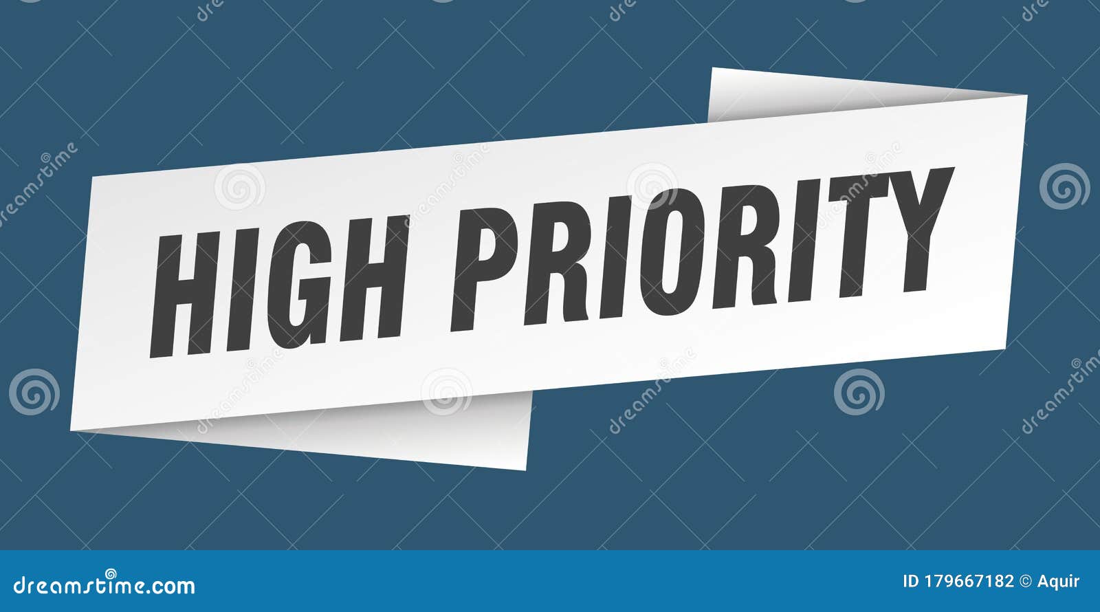 High Priority Banner Template. High Priority Ribbon Label Stock Vector ...