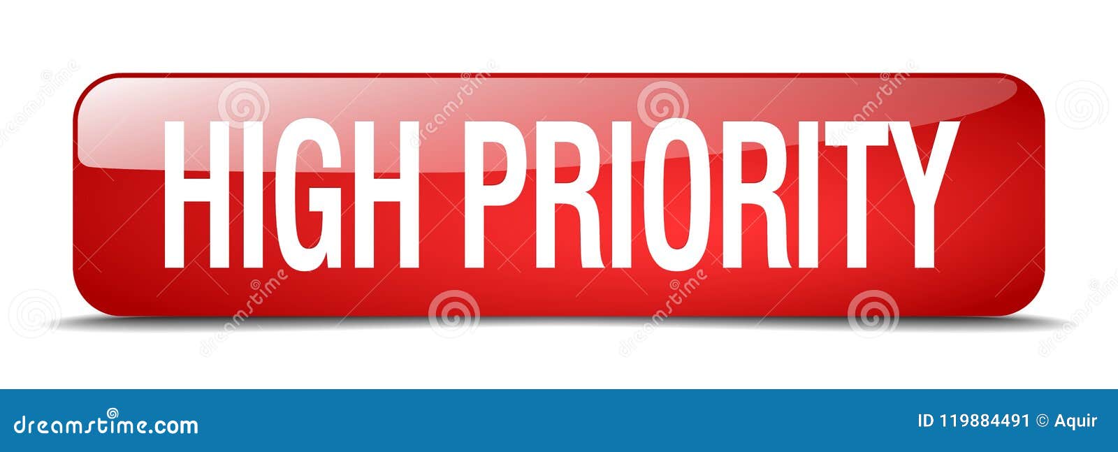 High priority button stock vector. Illustration of isolated - 119884491