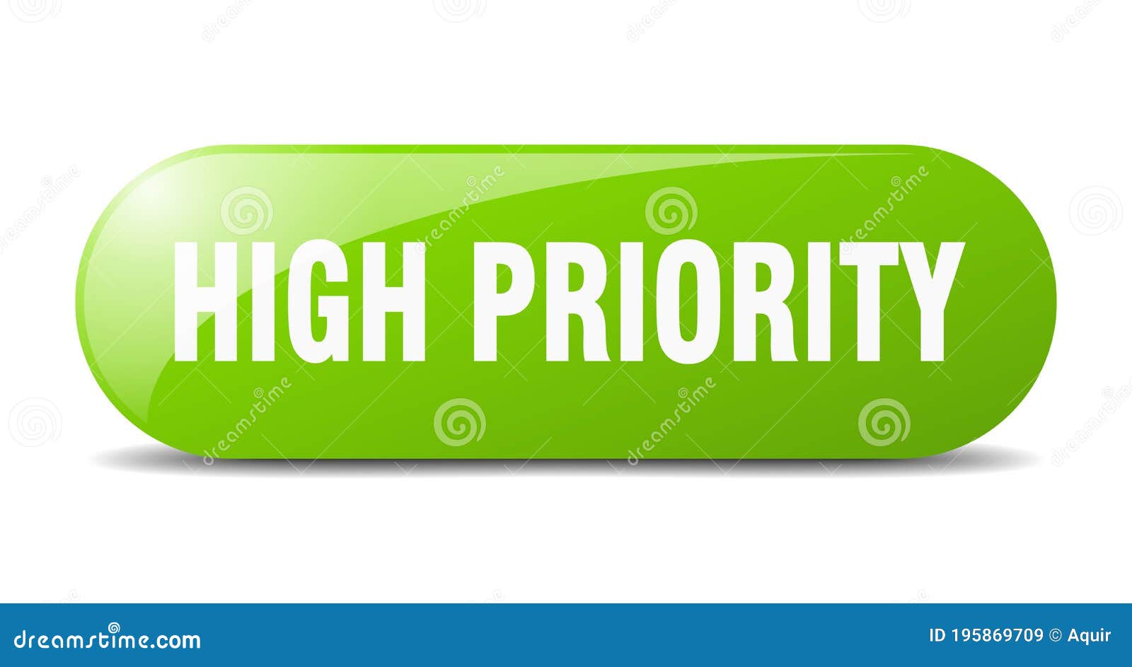 High Priority Button. High Priority Sign. Key. Push Button Stock Vector ...