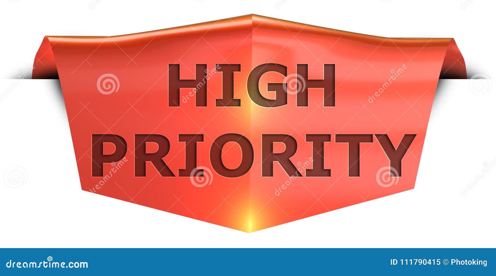 Banner high priority stock illustration. Illustration of paper - 111790415