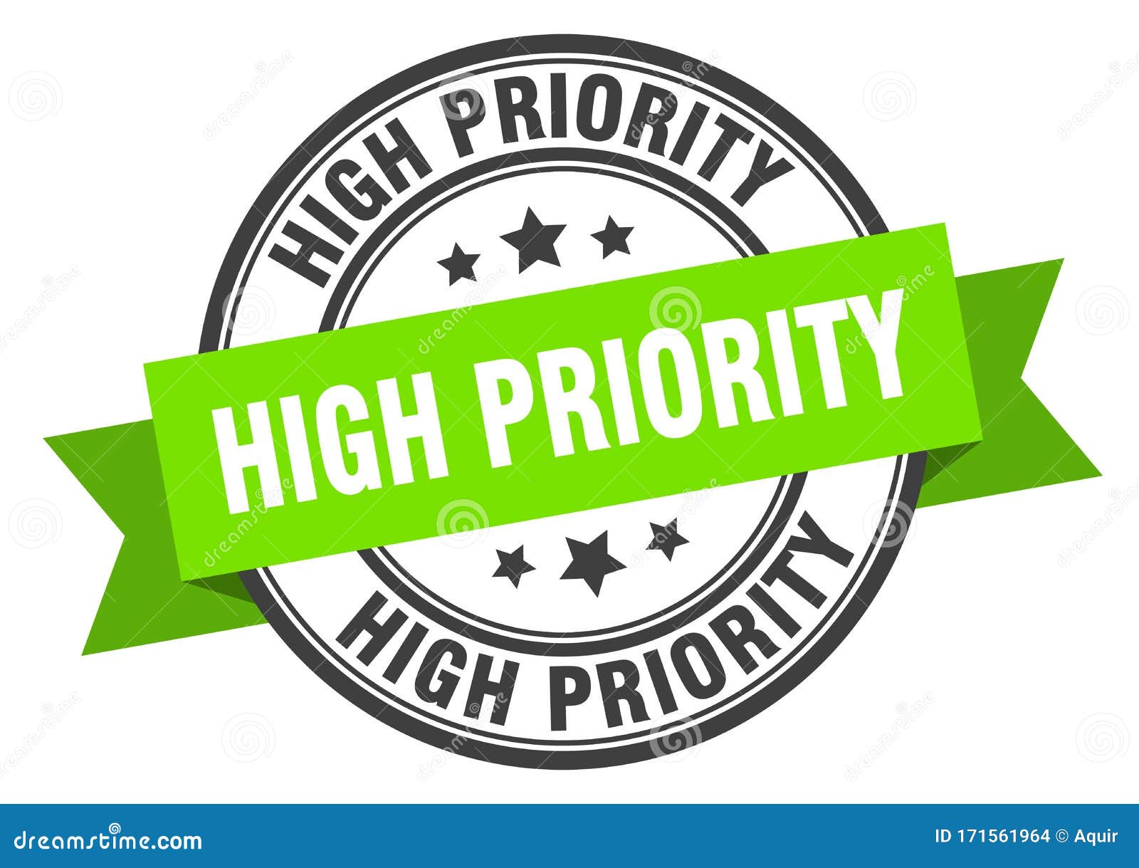 High Priority Label. High Priority Round Band Sign Stock Vector ...