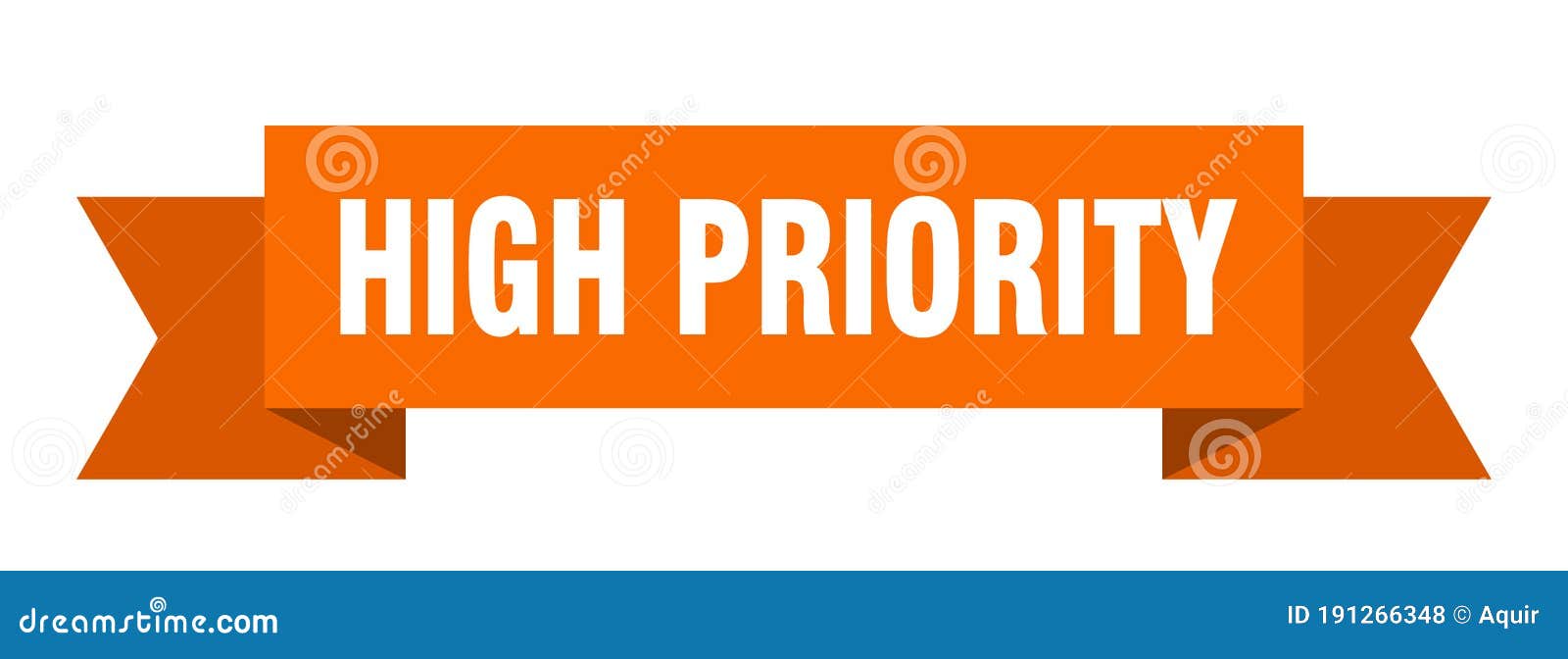 High priority ribbon. stock vector. Illustration of element - 191266348