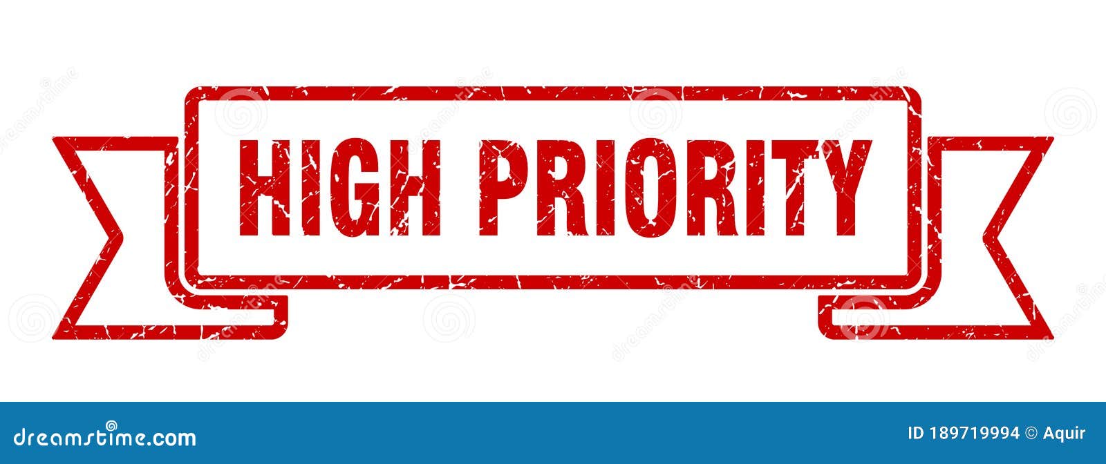 High Priority Ribbon. High Priority Grunge Band Sign Stock Vector ...