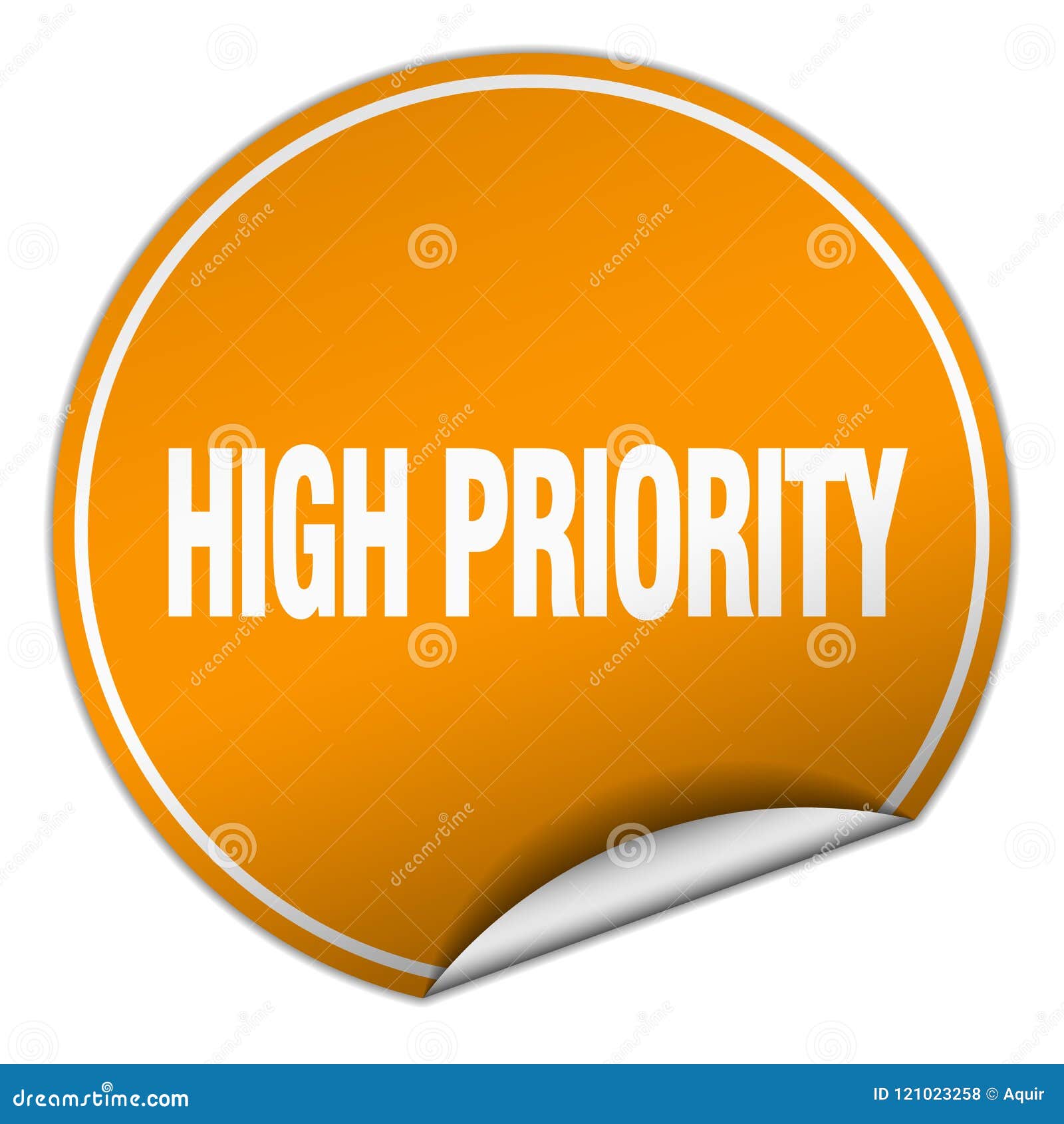 High priority sticker stock vector. Illustration of note - 121023258