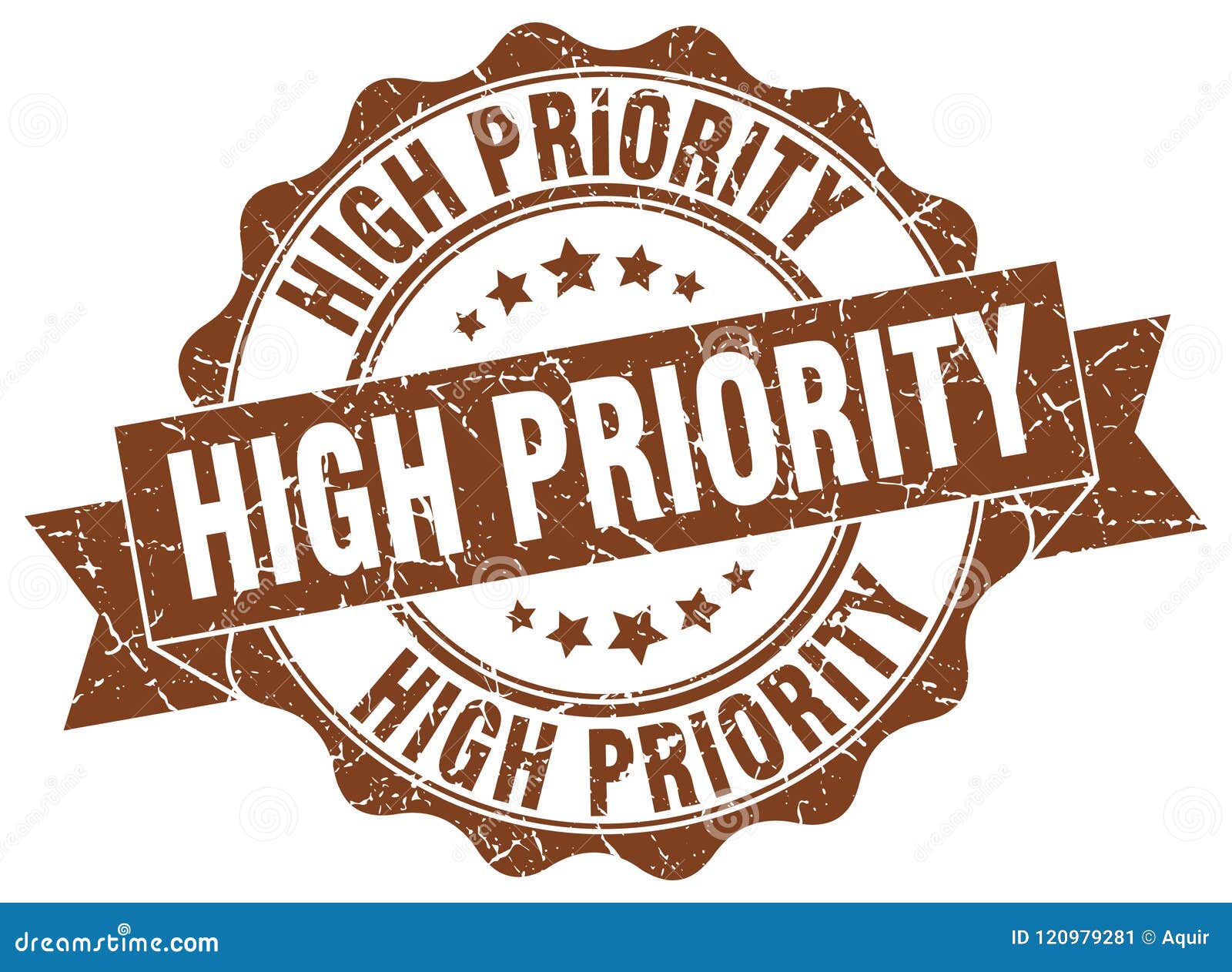 High priority seal. stamp stock vector. Illustration of banner - 120979281