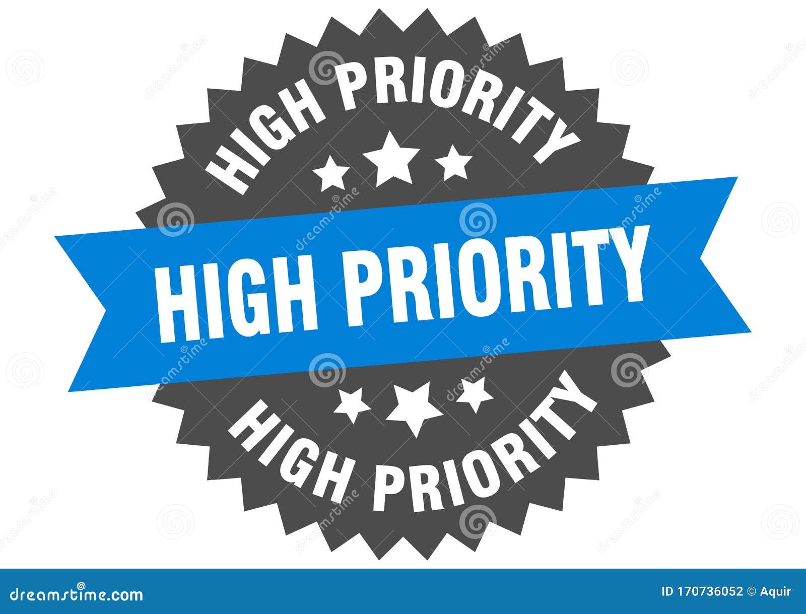 High Priority Sign. High Priority Circular Band Label. High Priority ...