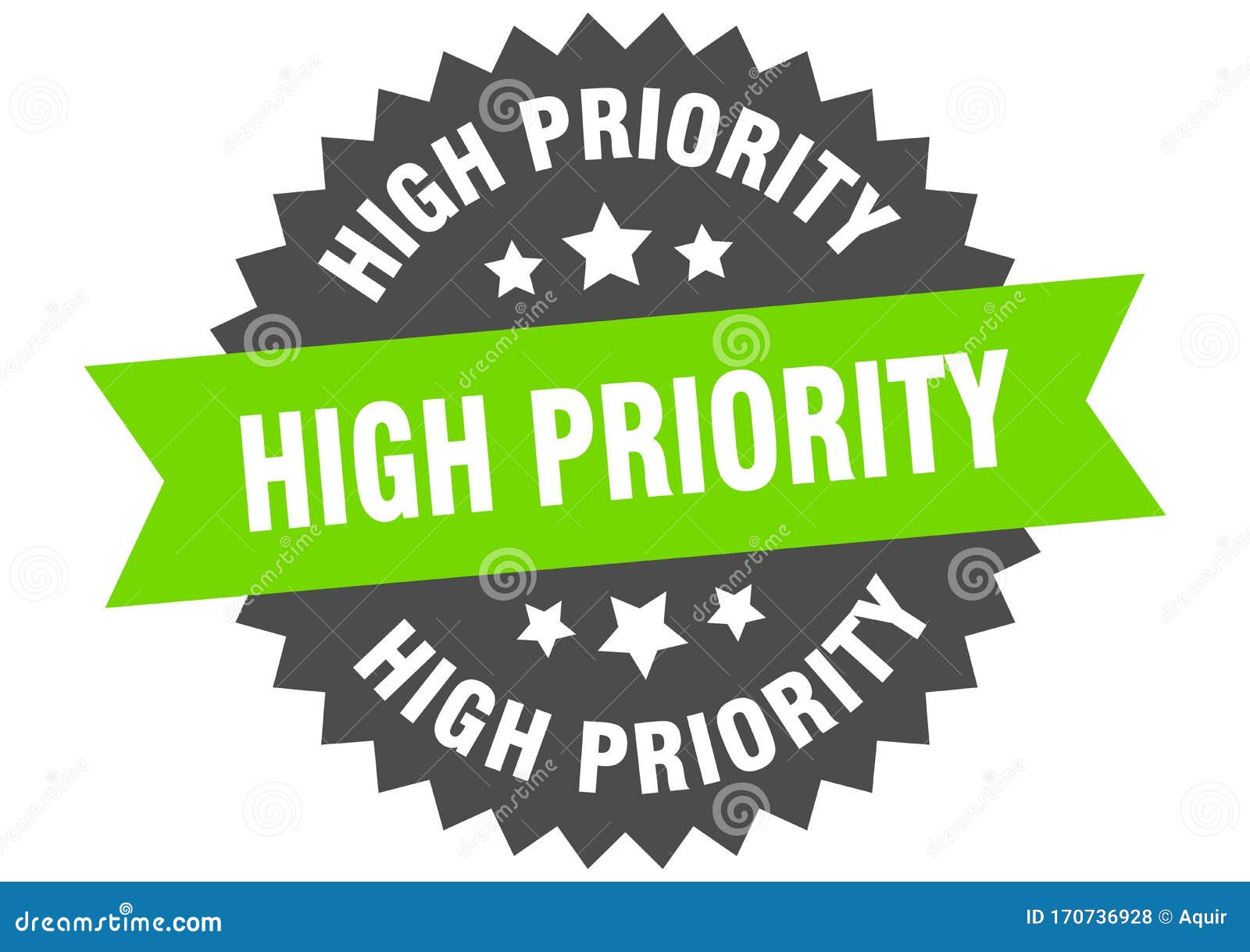 High Priority Sign. High Priority Circular Band Label. High Priority ...