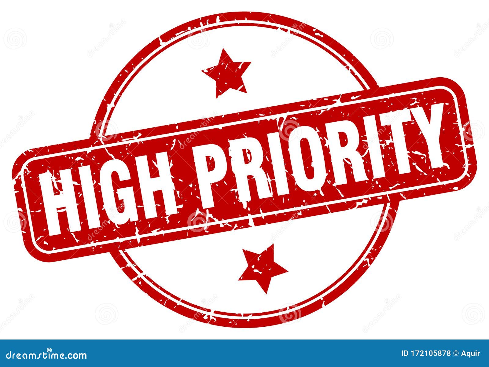 High Priority Stamp. High Priority Round Grunge Sign Stock Vector ...