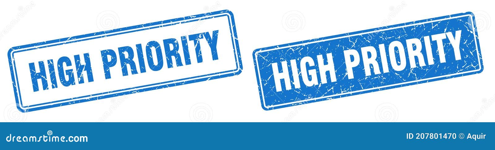 High Priority Stamp Set. High Priority Square Grunge Sign Stock Vector ...