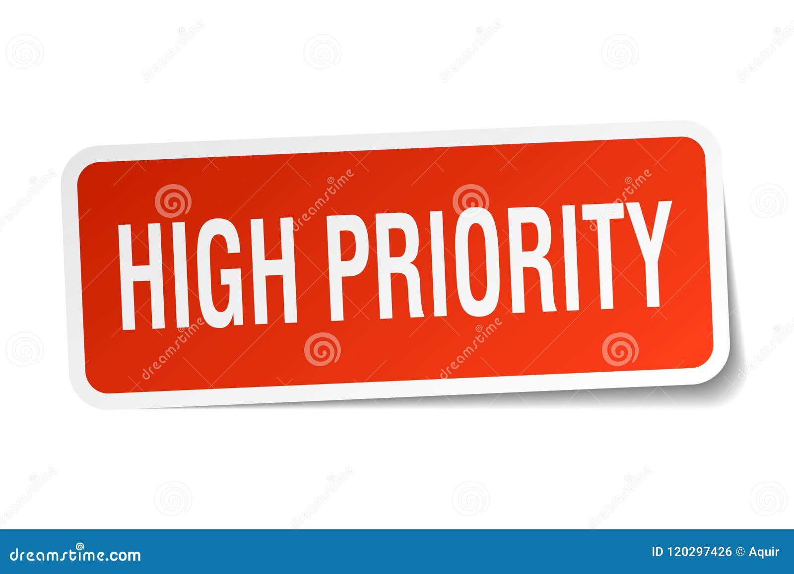 High priority sticker stock vector. Illustration of isolated - 120297426