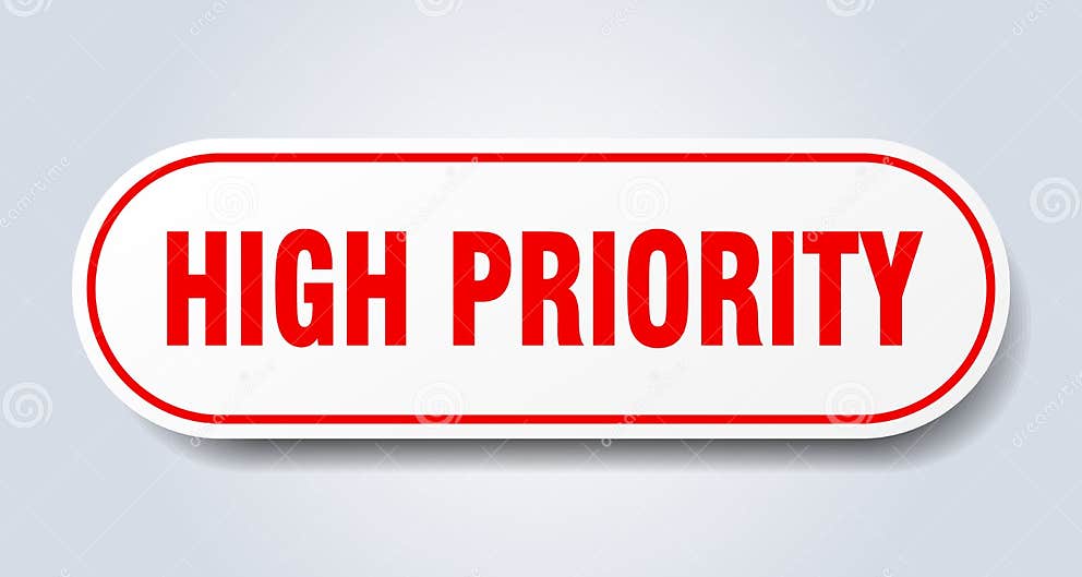 High priority sticker. stock vector. Illustration of website - 197144008