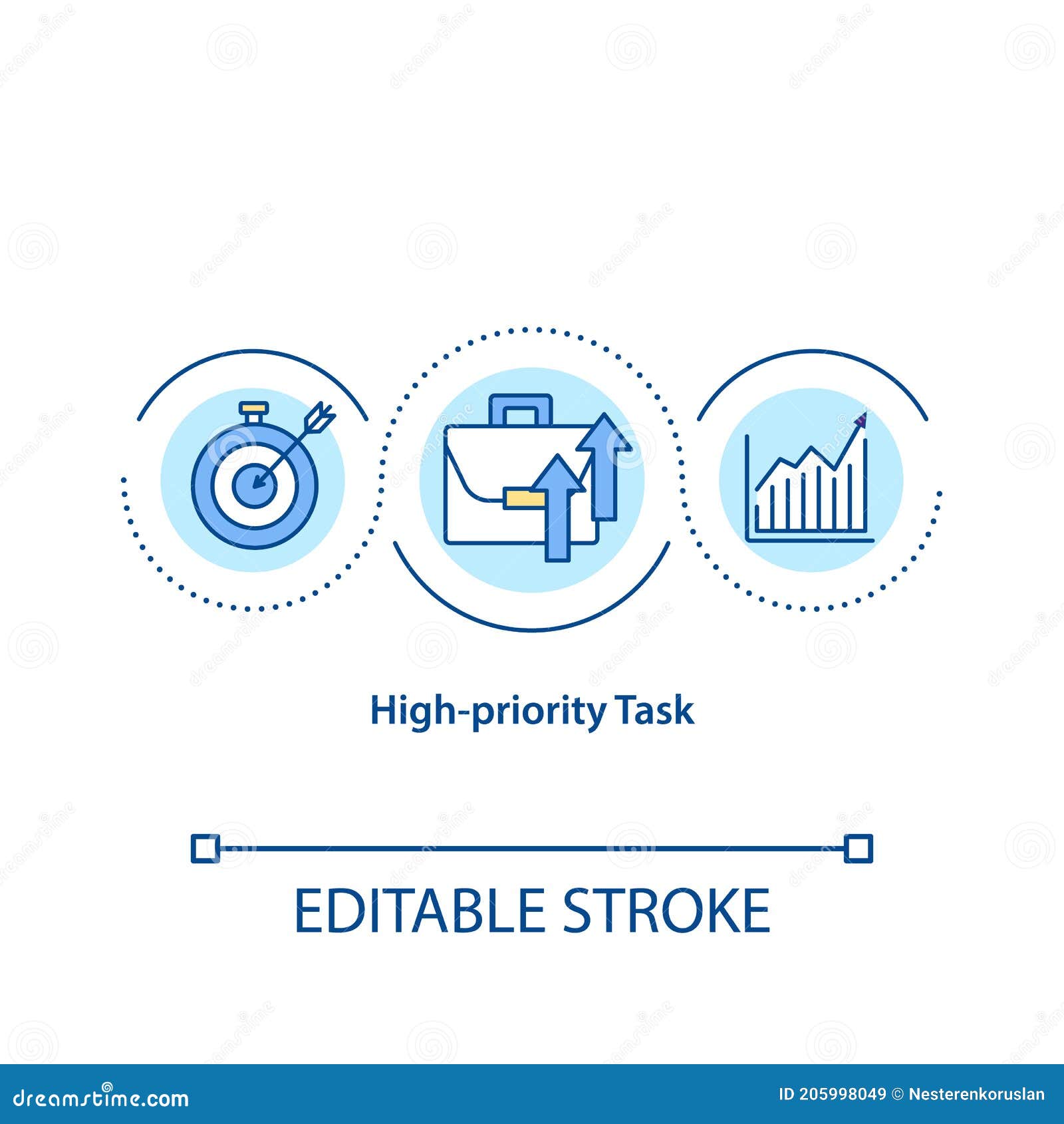 High Priority Task Concept Icon Stock Vector - Illustration of burnout ...