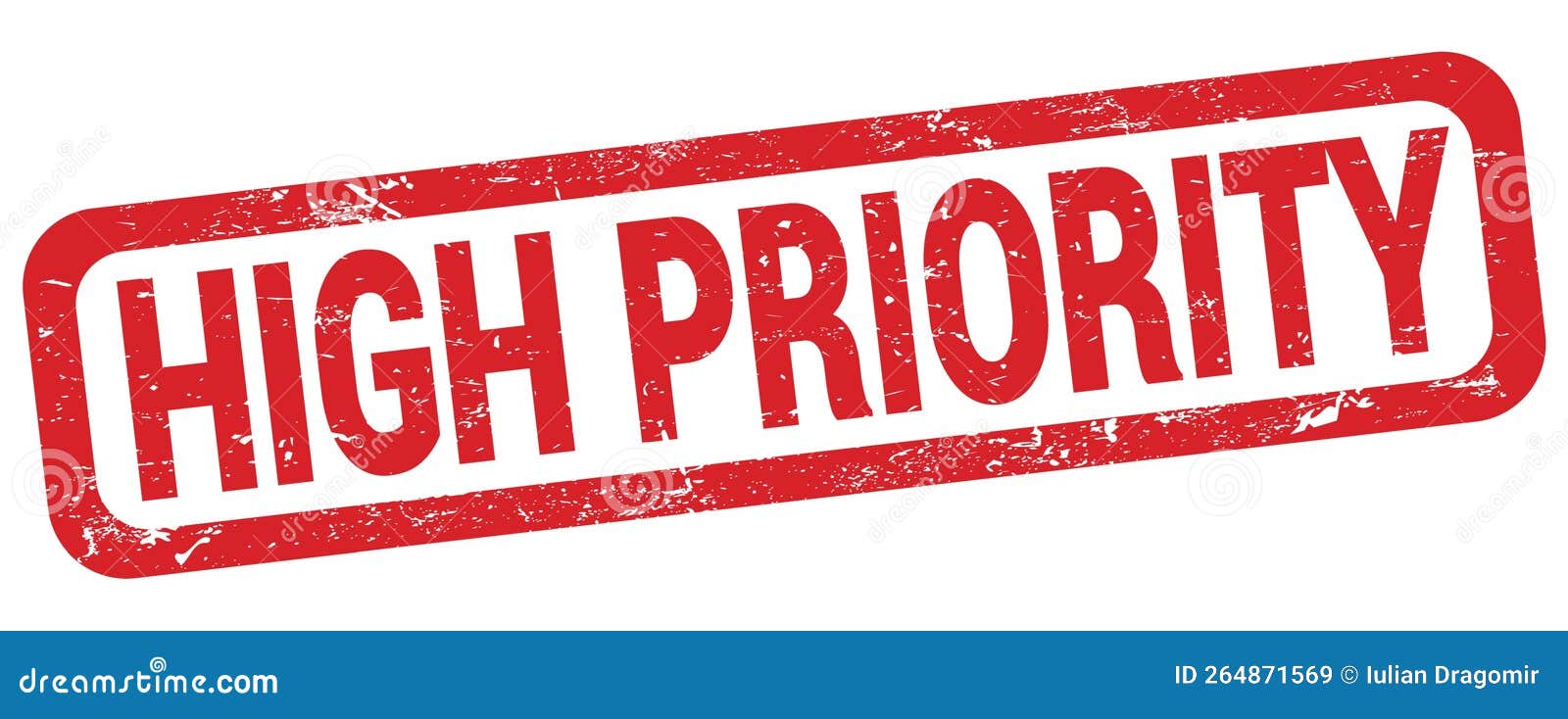 HIGH PRIORITY Text Written on Red Rectangle Stamp Stock Illustration ...