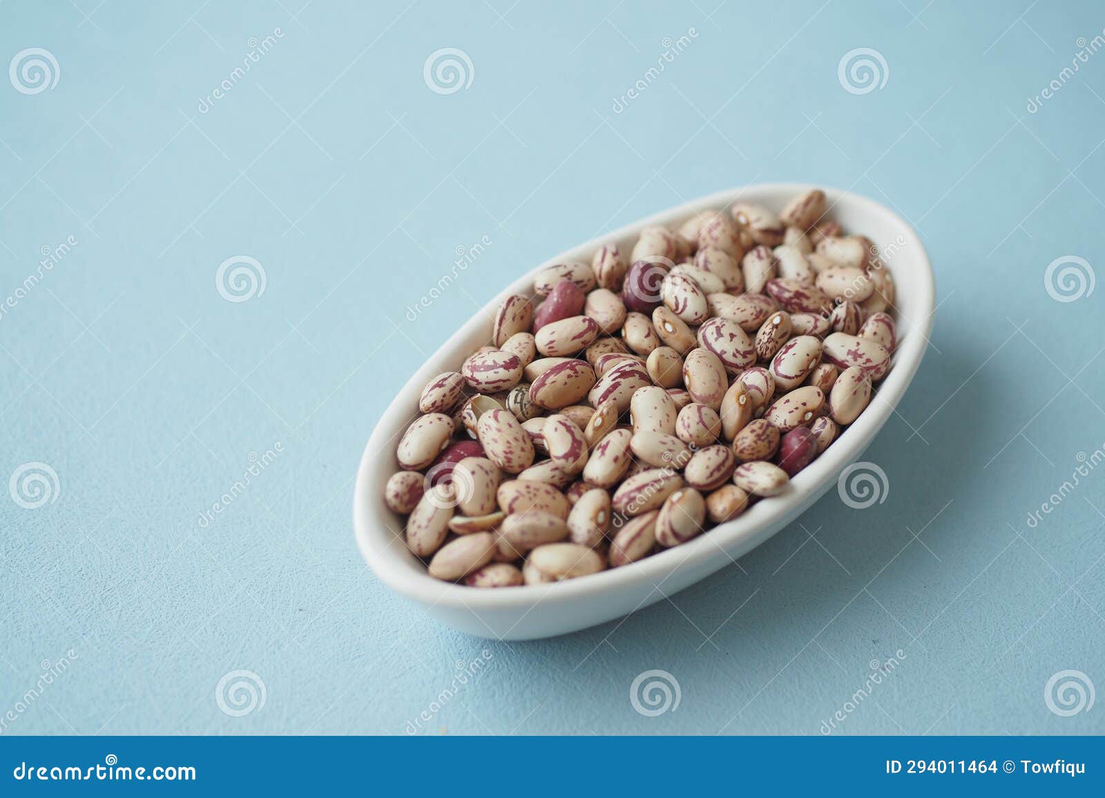 High Protein Beans in a Bowl on Light Blue Background . Stock Photo ...