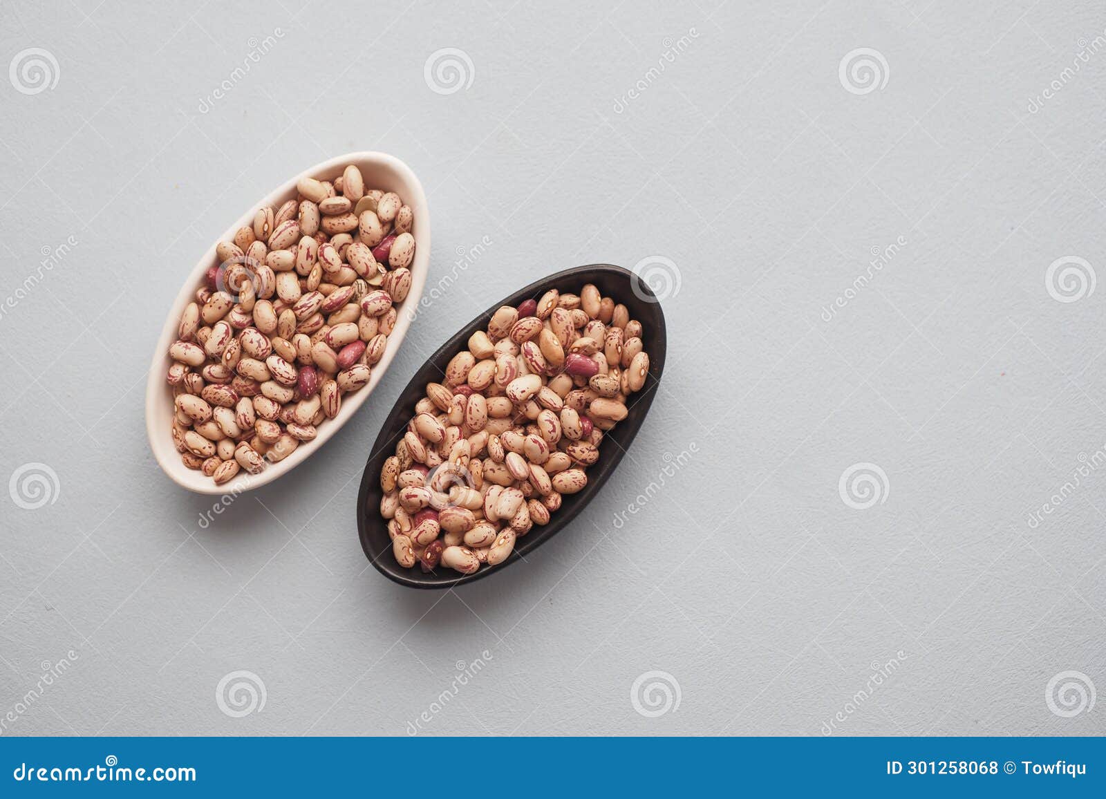 High Protein Beans in a Bowl on Light Blue Background . Stock Photo ...