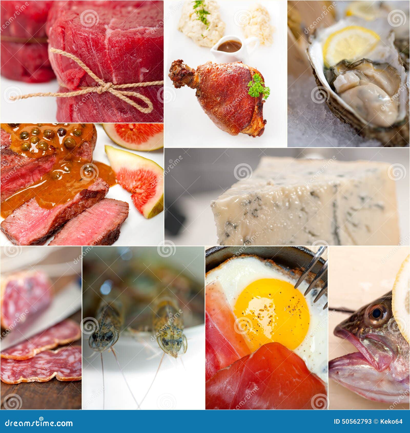 High Protein Food Collection Collage Stock Image - Image of closeup ...