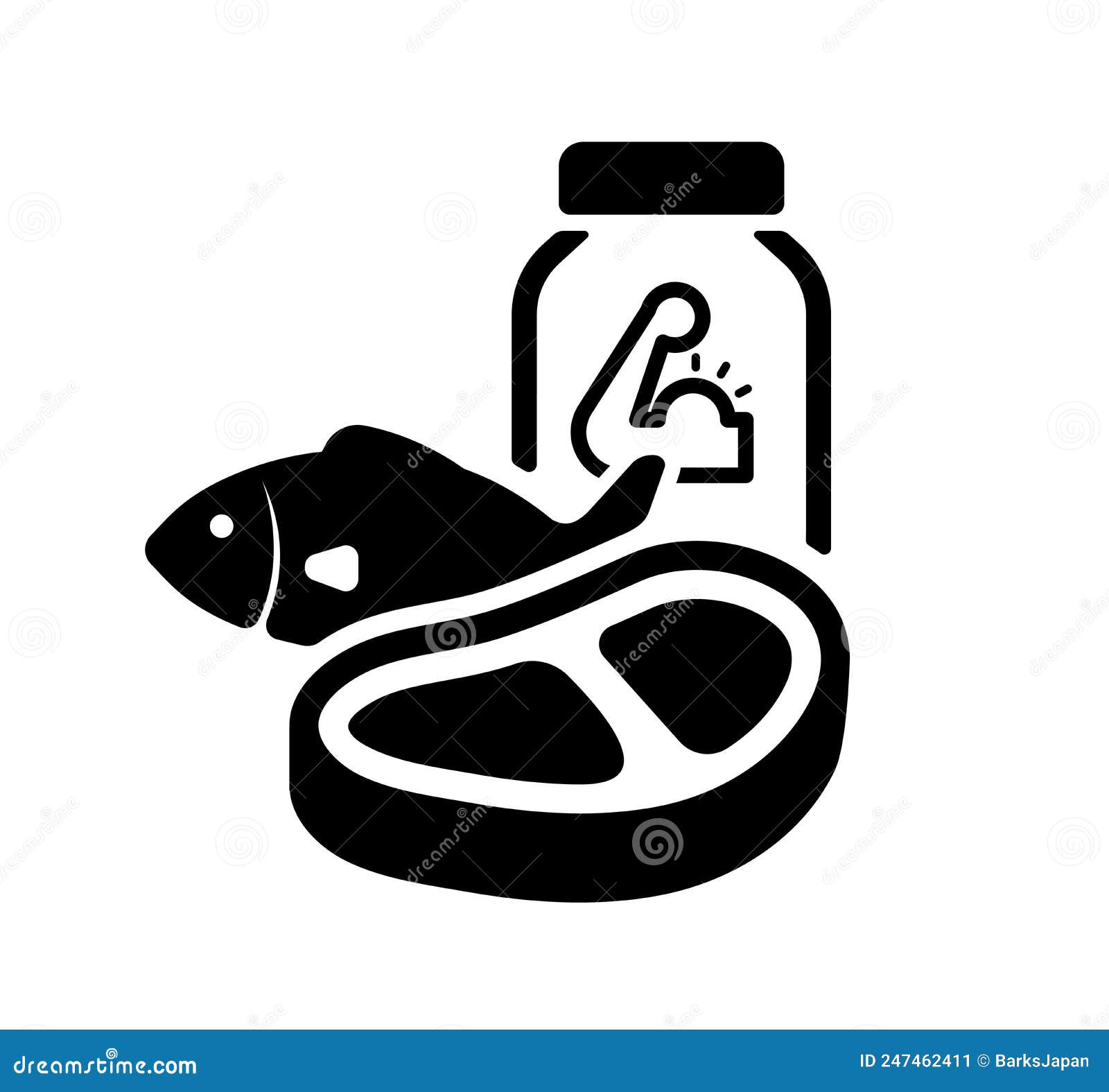High Protein Foods Vector Icon Illustration Stock Vector - Illustration ...