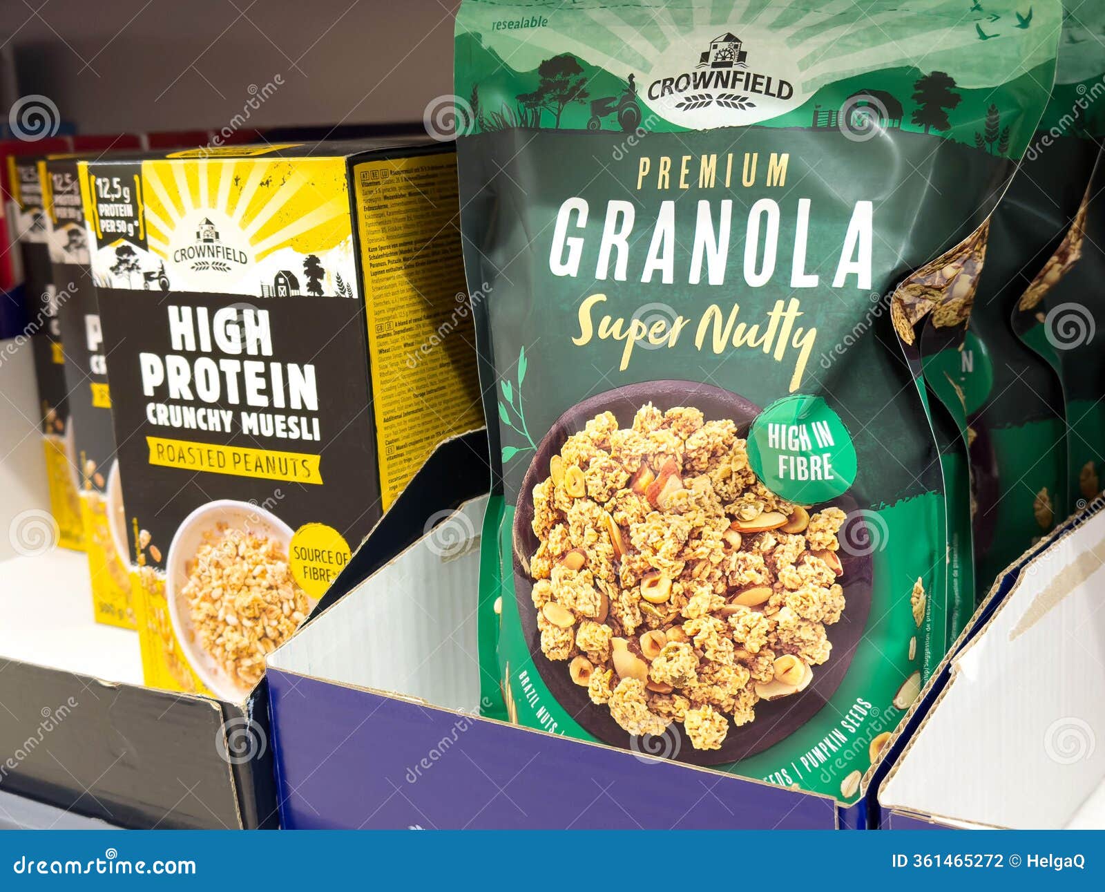 High Protein Muesli and Premium Granola Super Nutty Cereal Boxes on ...