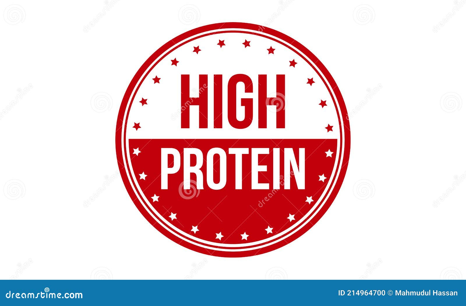 High Protein Rubber Stamp. Red High Protein Rubber Grunge Stamp Seal ...