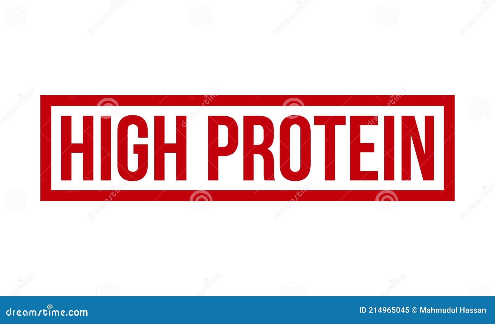 High Protein Rubber Stamp. Red High Protein Rubber Grunge Stamp Seal ...