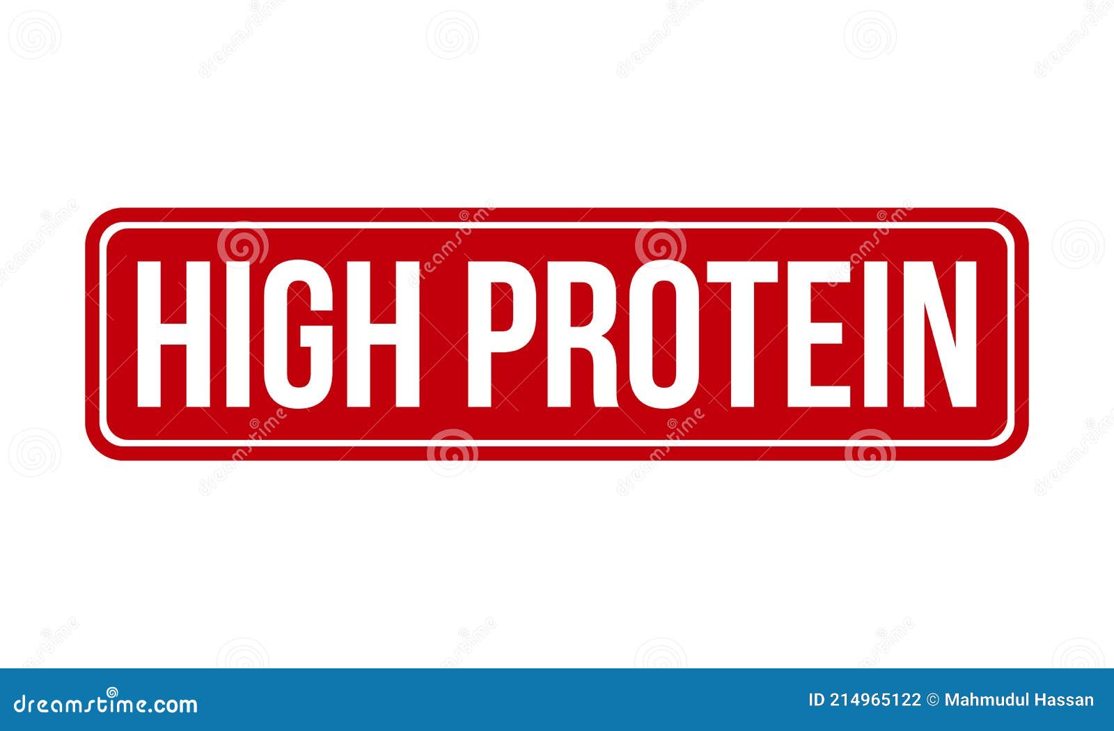 High Protein Rubber Stamp. Red High Protein Rubber Grunge Stamp Seal ...