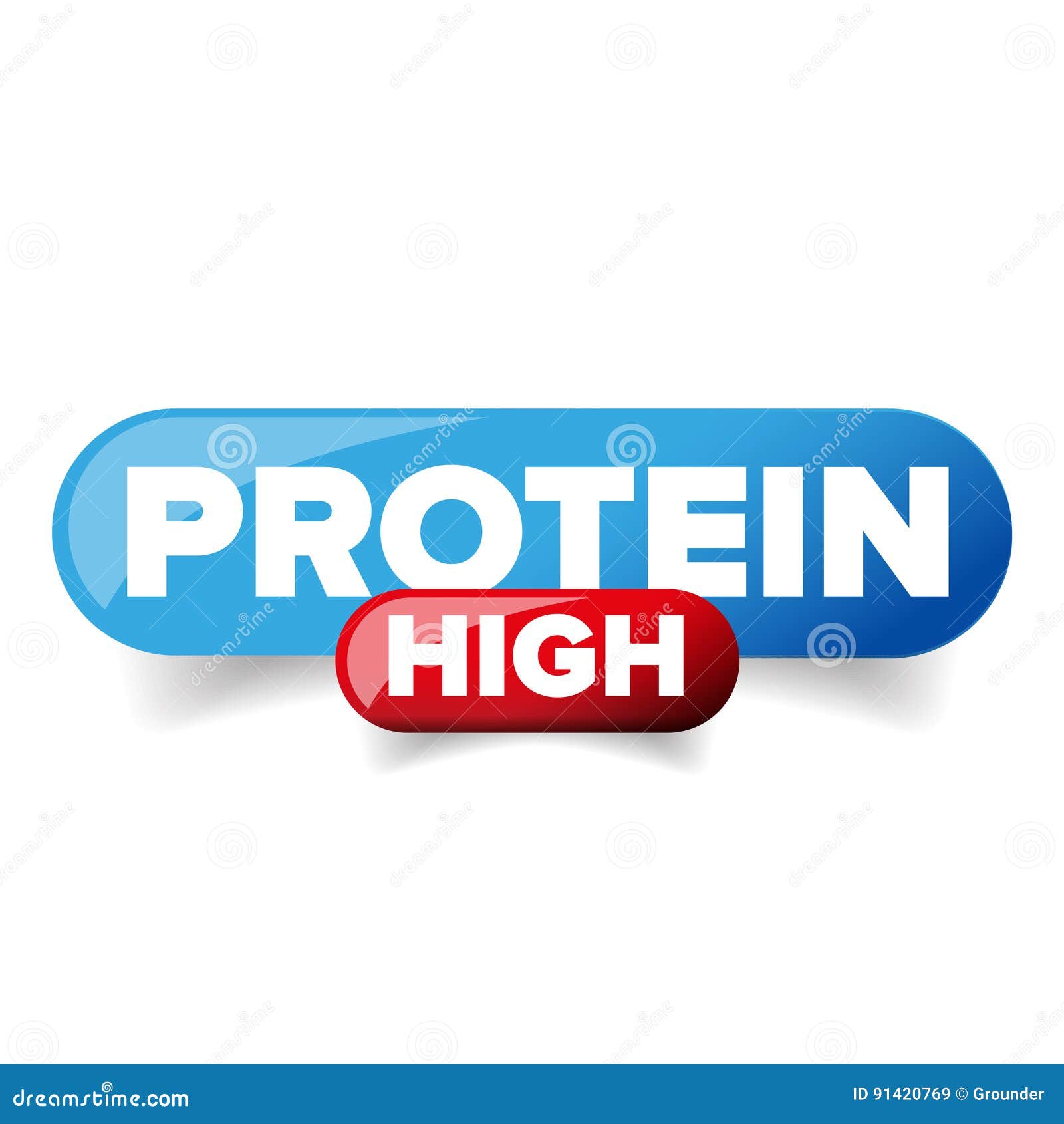 High Protein vector button stock vector. Illustration of organic - 91420769