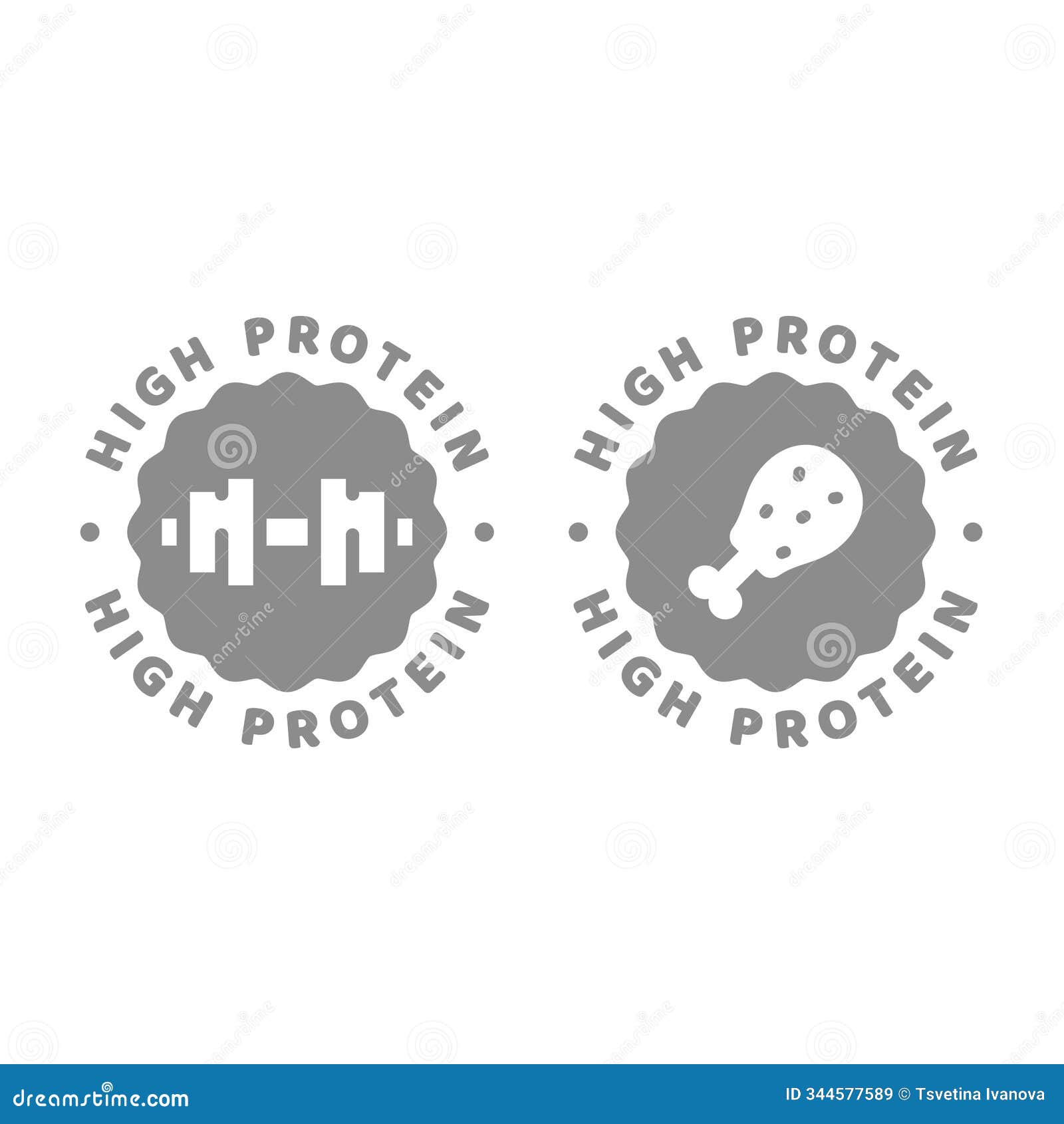 High Protein Sign Or Stamp Cartoon Vector | CartoonDealer.com #149652769