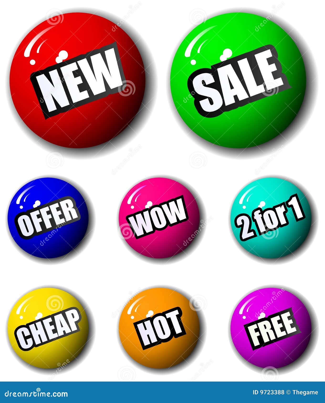 High Quality 3D Shopping and Sale Signs & Tags Stock Vector ...