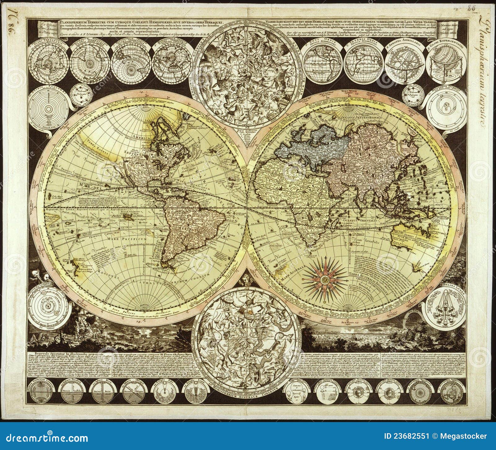High-Quality Antique Map stock illustration. Illustration of navigation ...