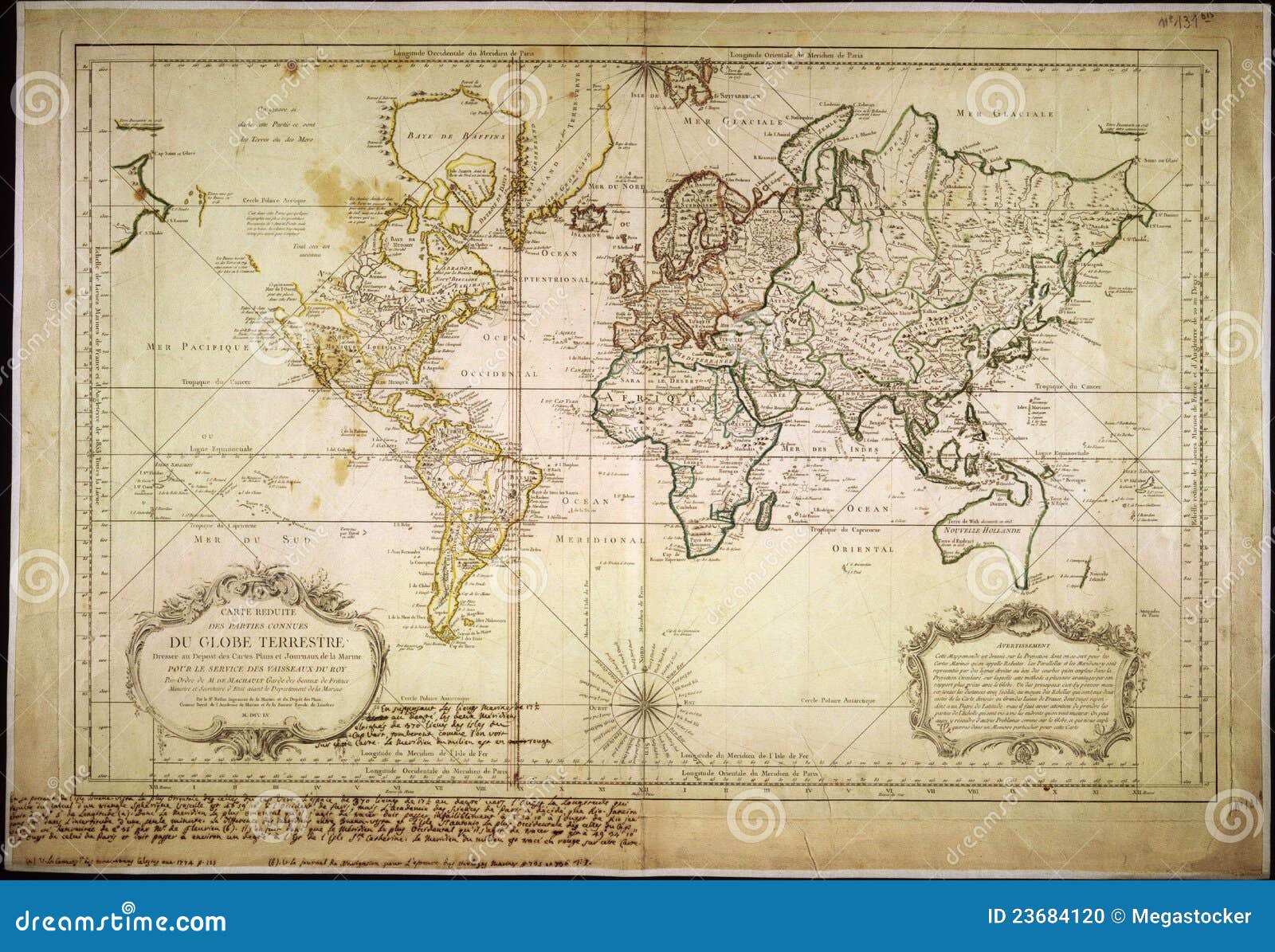 High-Quality Antique Map stock illustration. Illustration of america ...