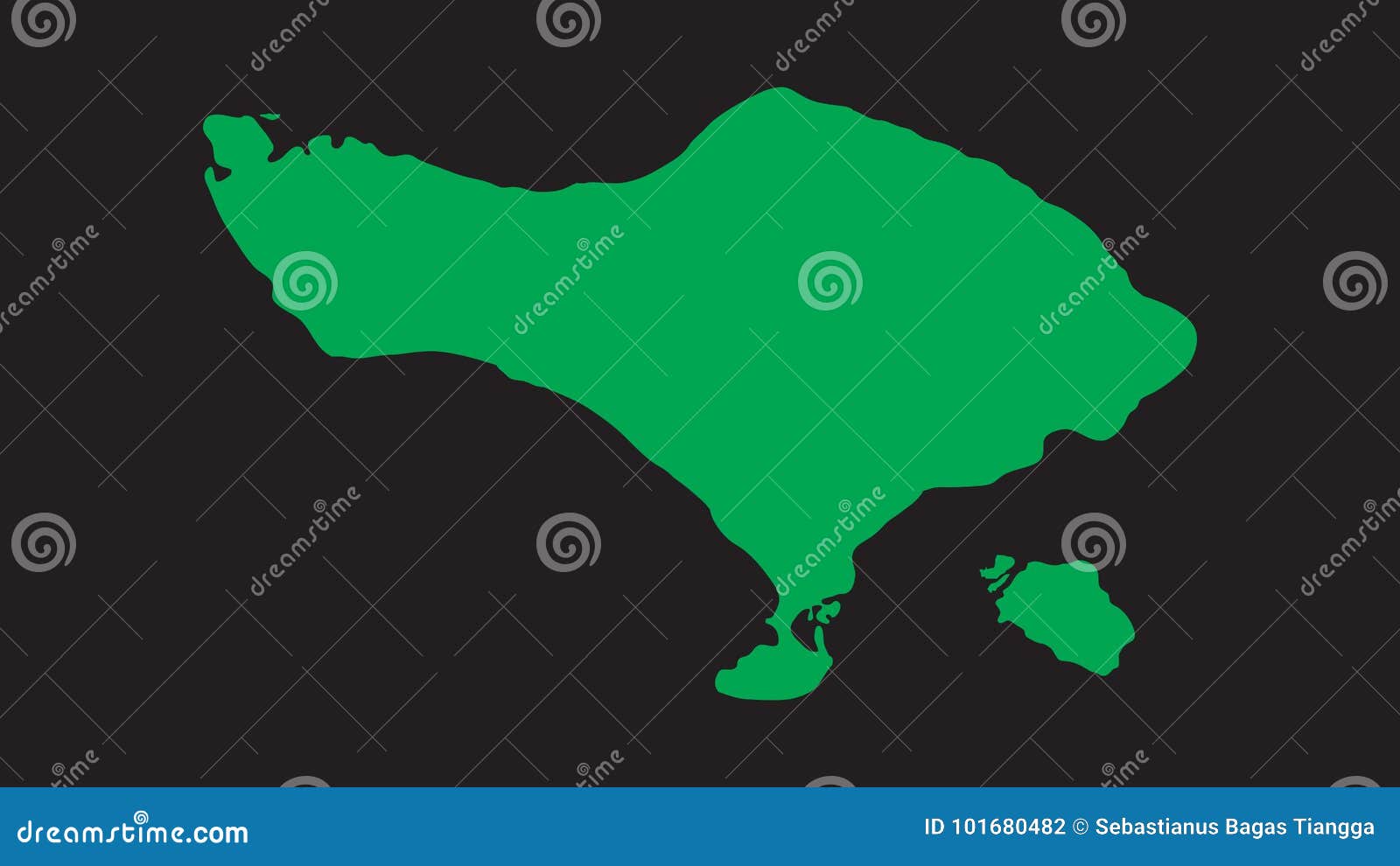 High Quality Bali Island Vector Isolated in Black Stock Illustration ...