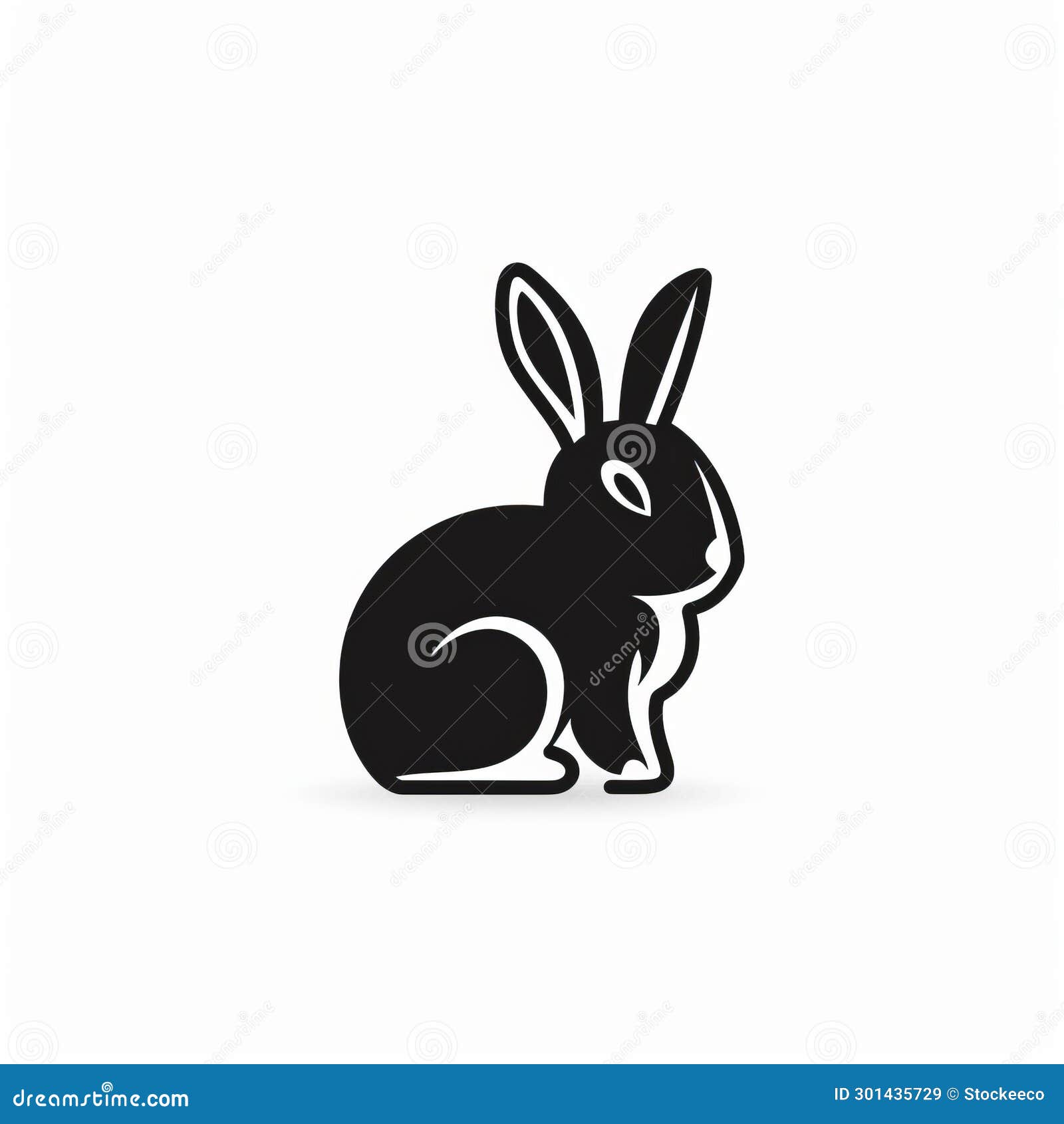 High Quality Black Design Rabbit Icon by Sm Stock Illustration ...