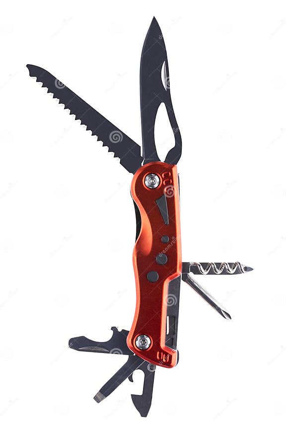 High Quality and Black Red Multi-tool Unfolded Stock Image - Image of ...