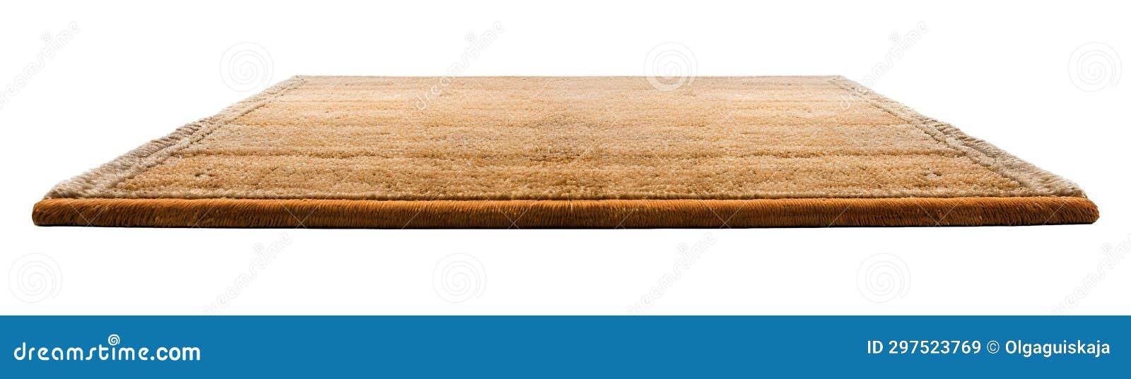 High-quality, Brown Rectangular Carpet with a Detailed Soft Texture ...