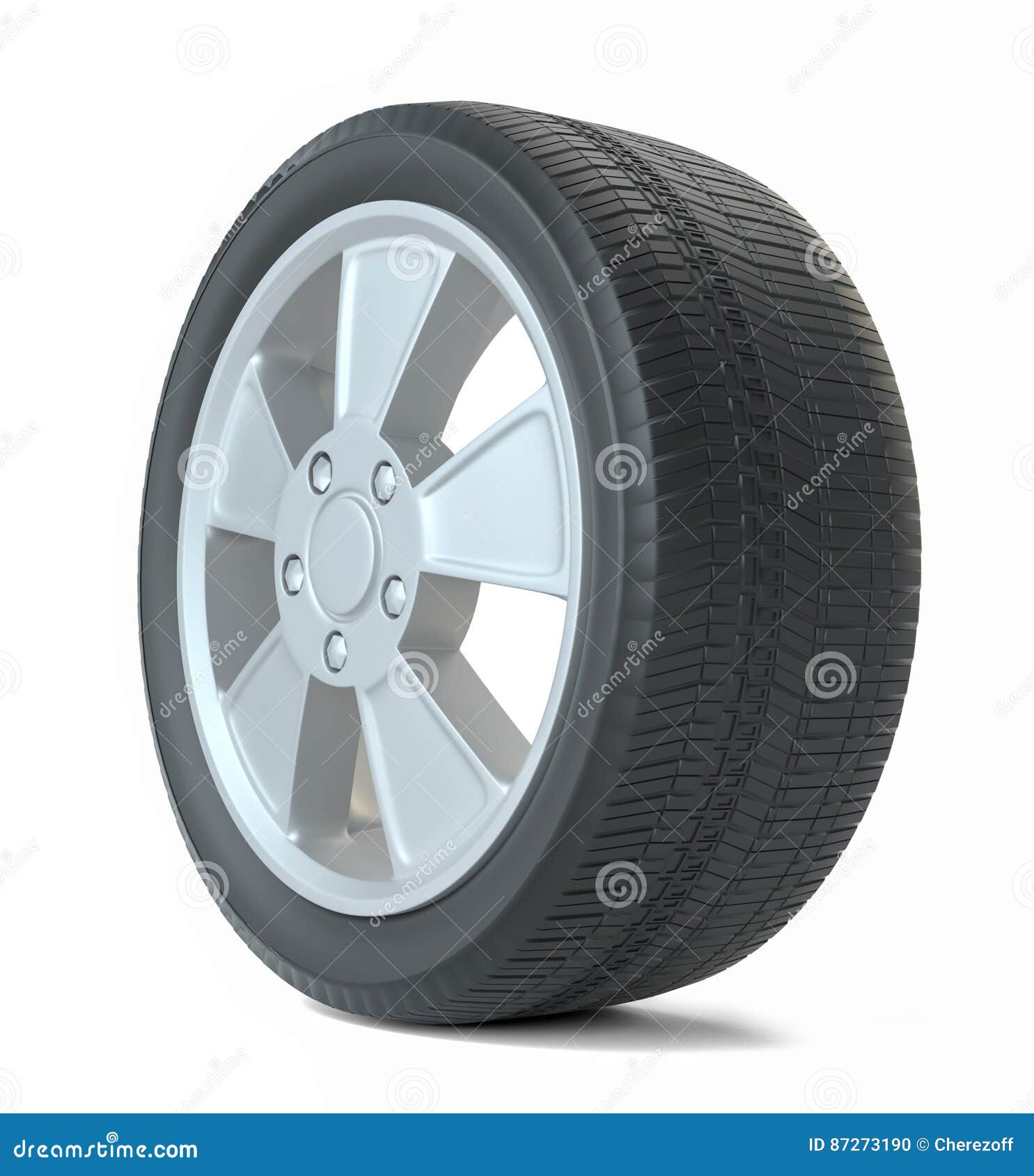 High Quality Car Wheel, Isolated Stock Photo - Image of pattern ...